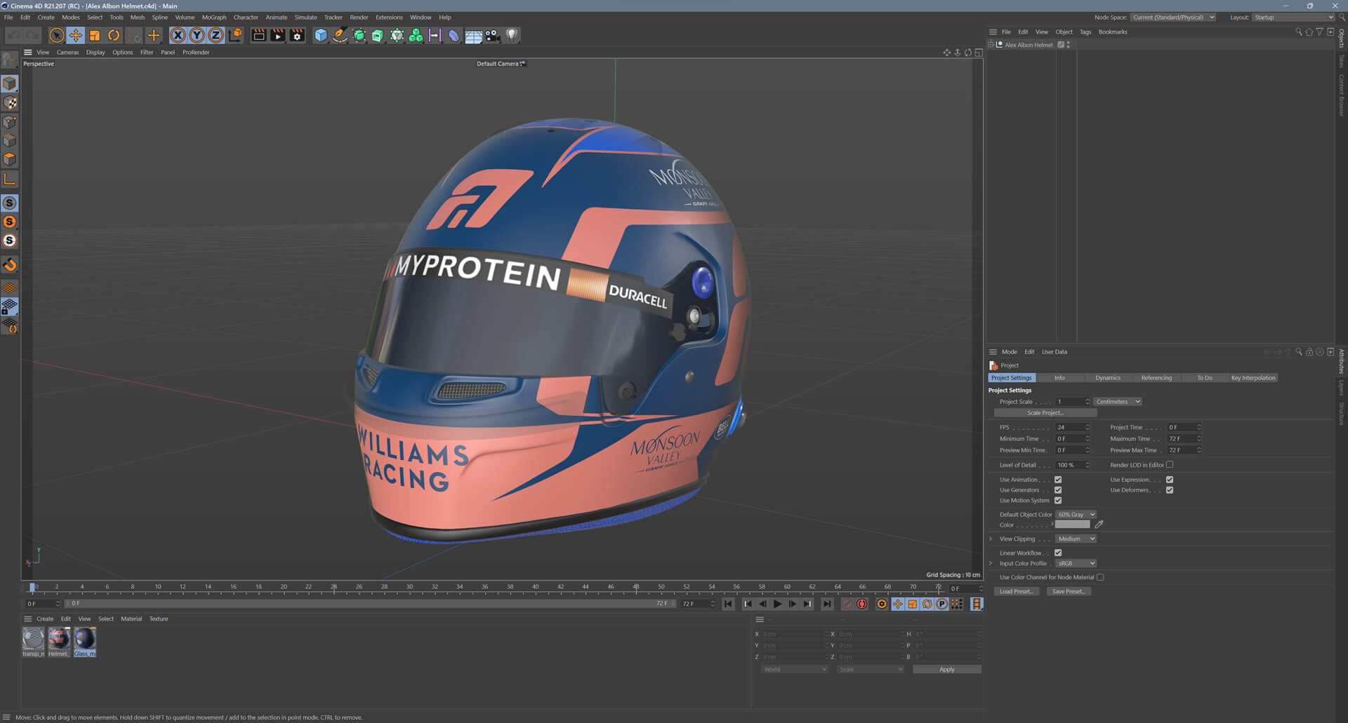 F1 Alex Albon Helmet 2024 - 3D Model by Cactus3D
