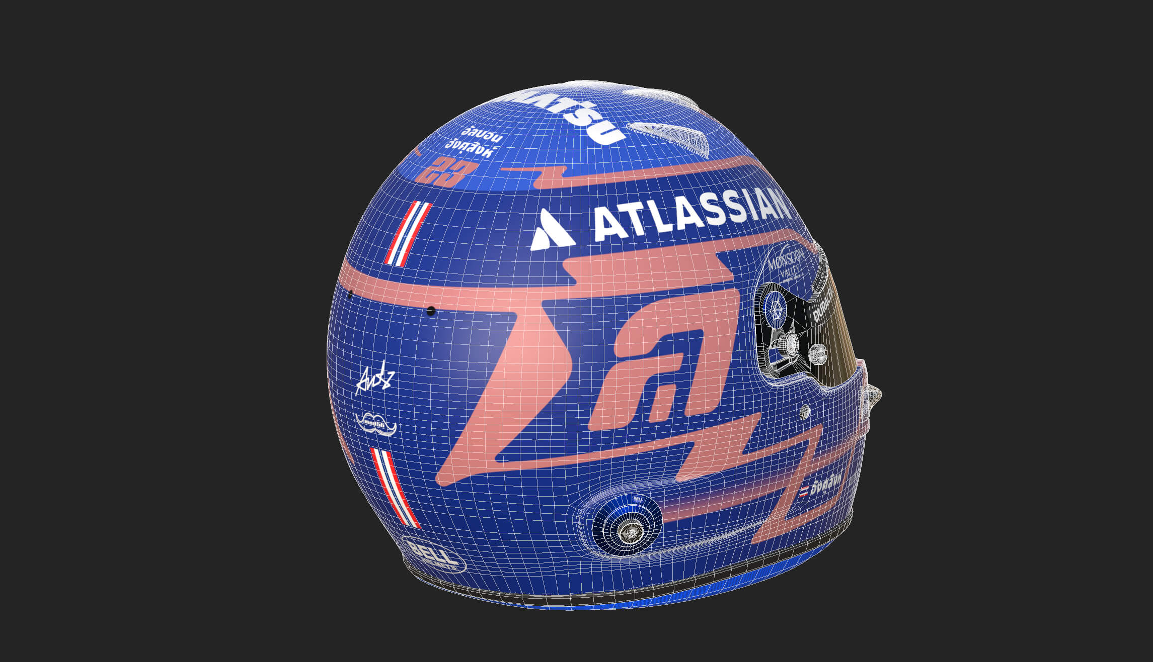 F1 Alex Albon Helmet 2025 - 3D Model by Cactus3D