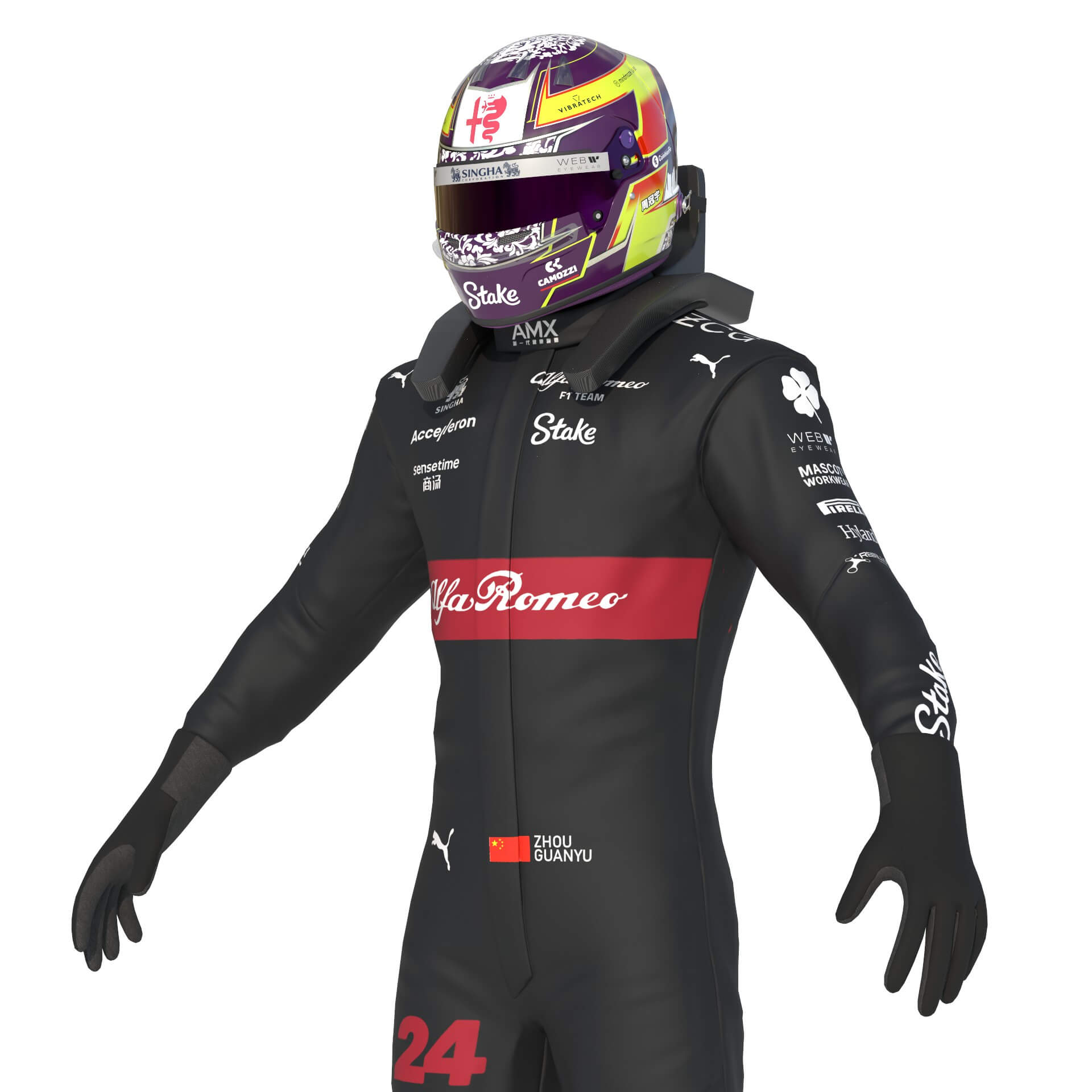 F1 Alfa Romeo Suit 2023 - 3D Model by Cactus3D