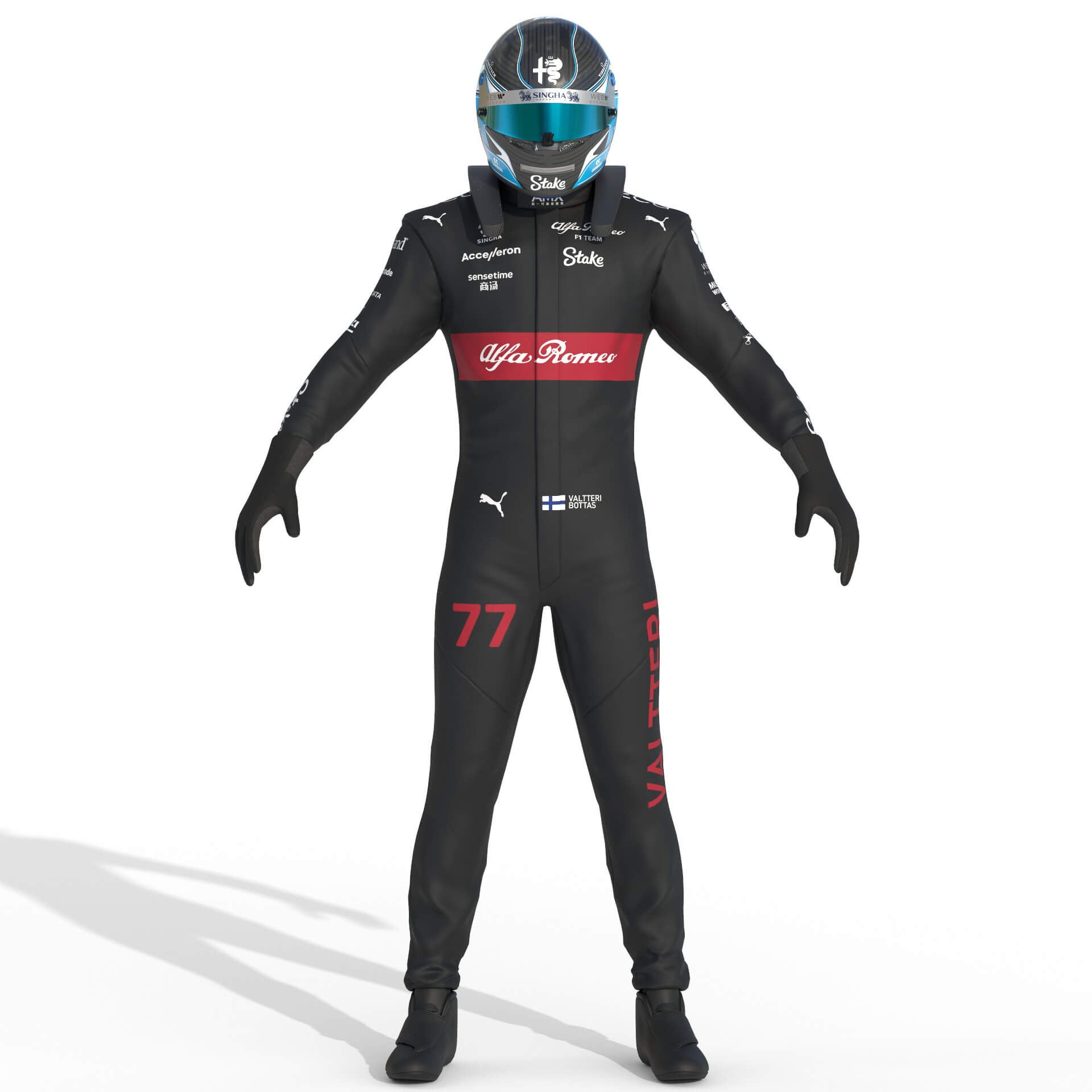 F1 Alfa Romeo Suit 2023 - 3D Model by Cactus3D