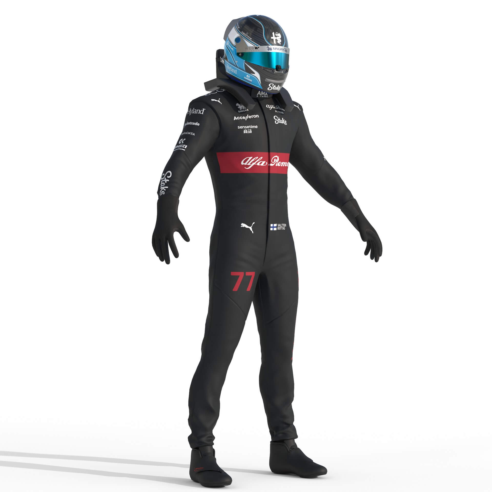 F1 Alfa Romeo Suit 2023 - 3D Model by Cactus3D