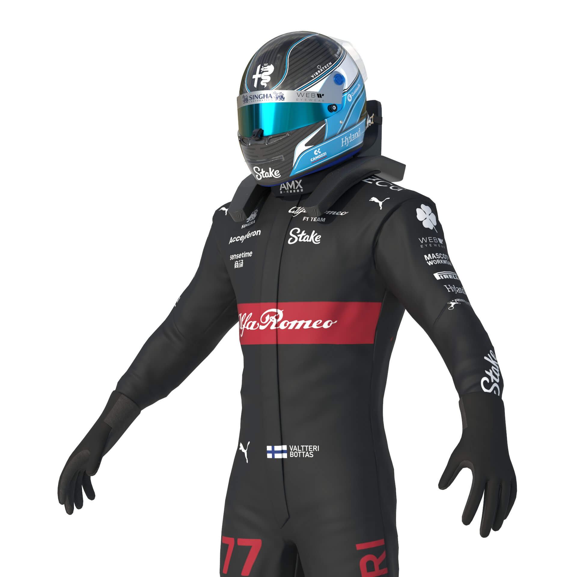 F1 Alfa Romeo Suit 2023 - 3D Model by Cactus3D