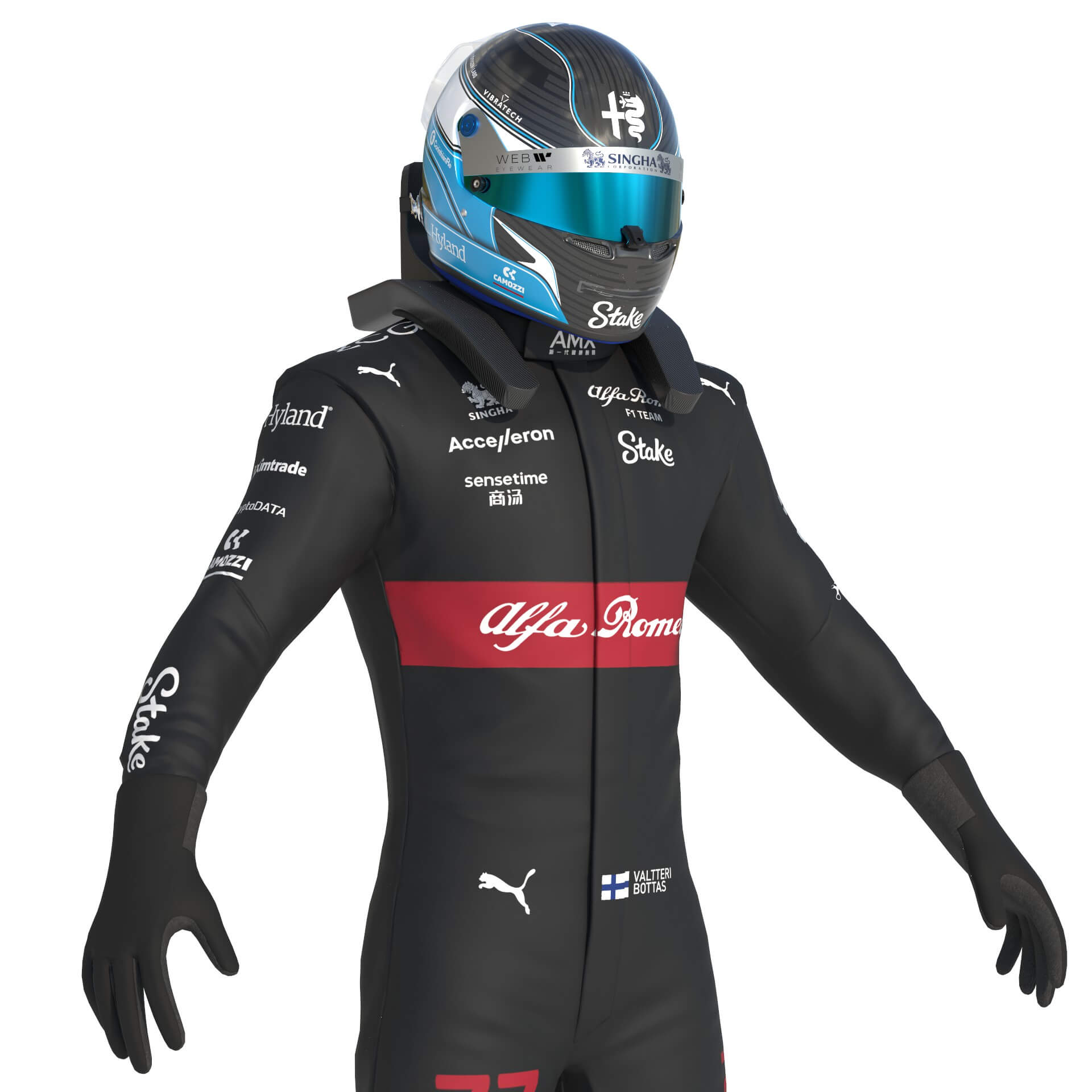 F1 Alfa Romeo Suit 2023 - 3D Model by Cactus3D