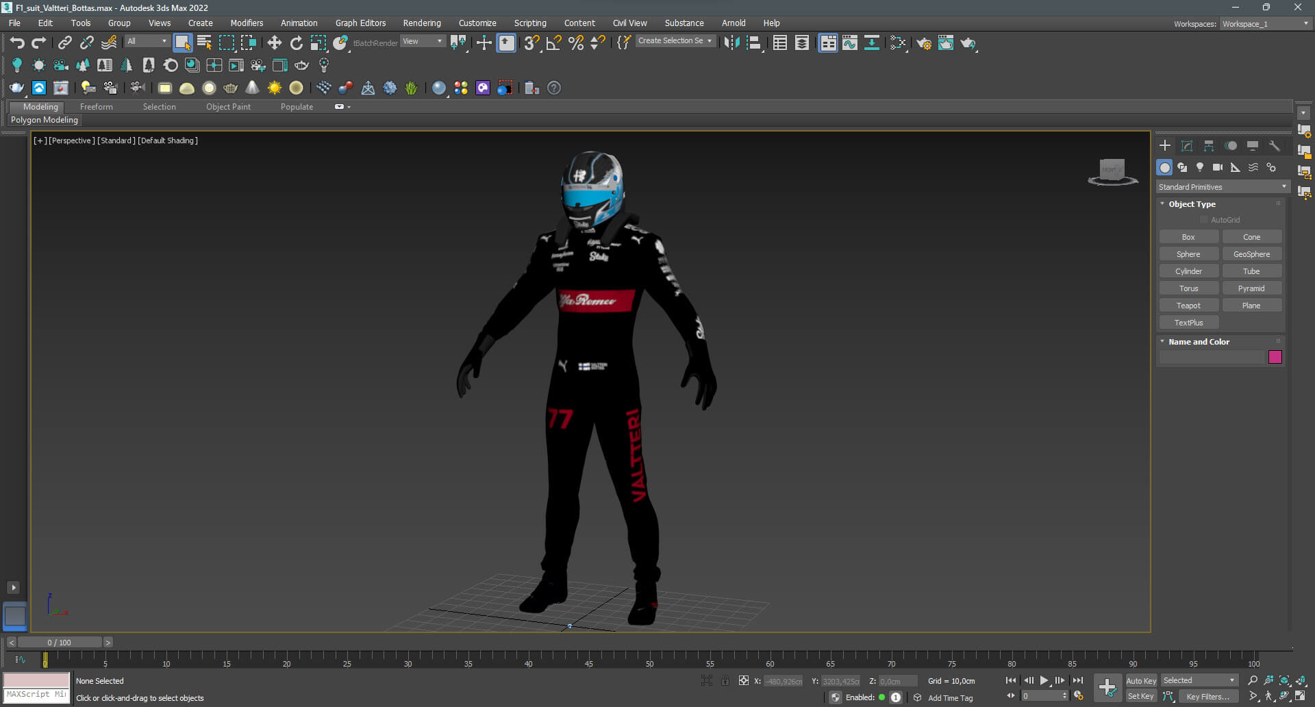 F1 Alfa Romeo Suit 2023 - 3D Model by Cactus3D