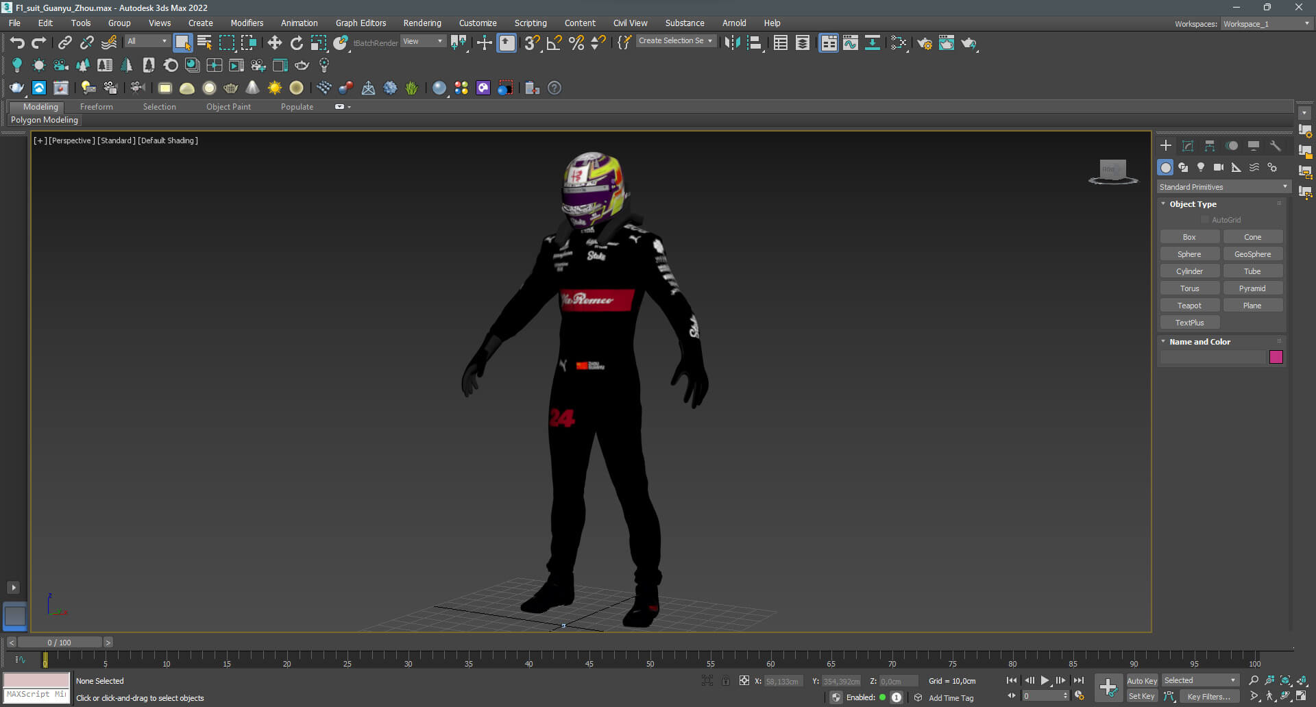 F1 Alfa Romeo Suit 2023 - 3D Model by Cactus3D