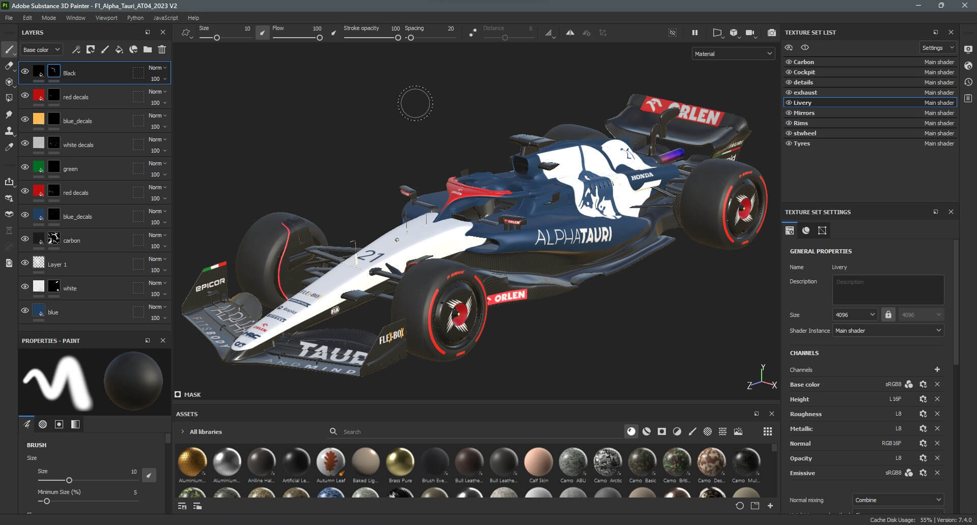 F1 Alpha Tauri AT04 2023 - 3D Model by Cactus3D