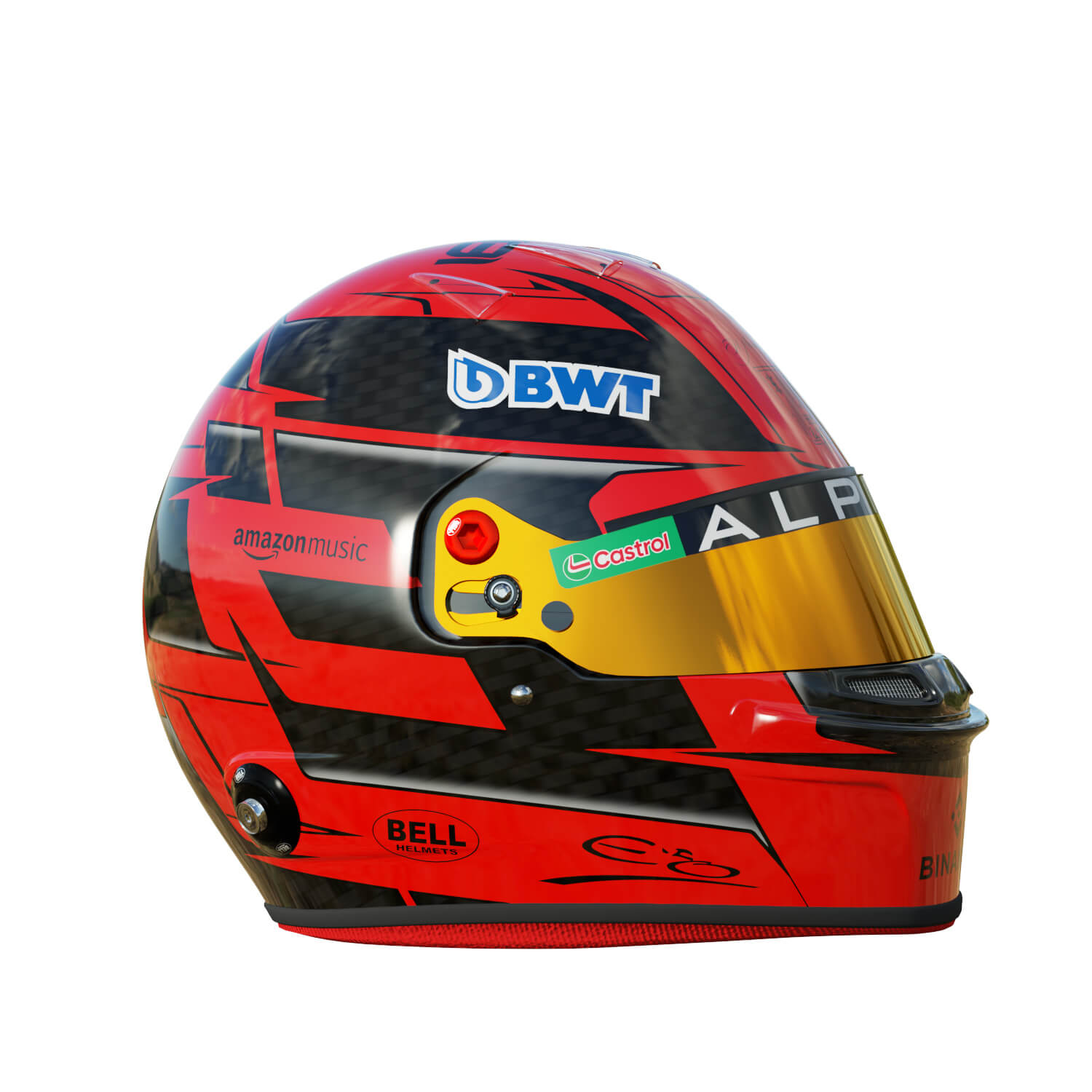 F1 Alpine Helmets 2024 - 3D Model by Cactus3D