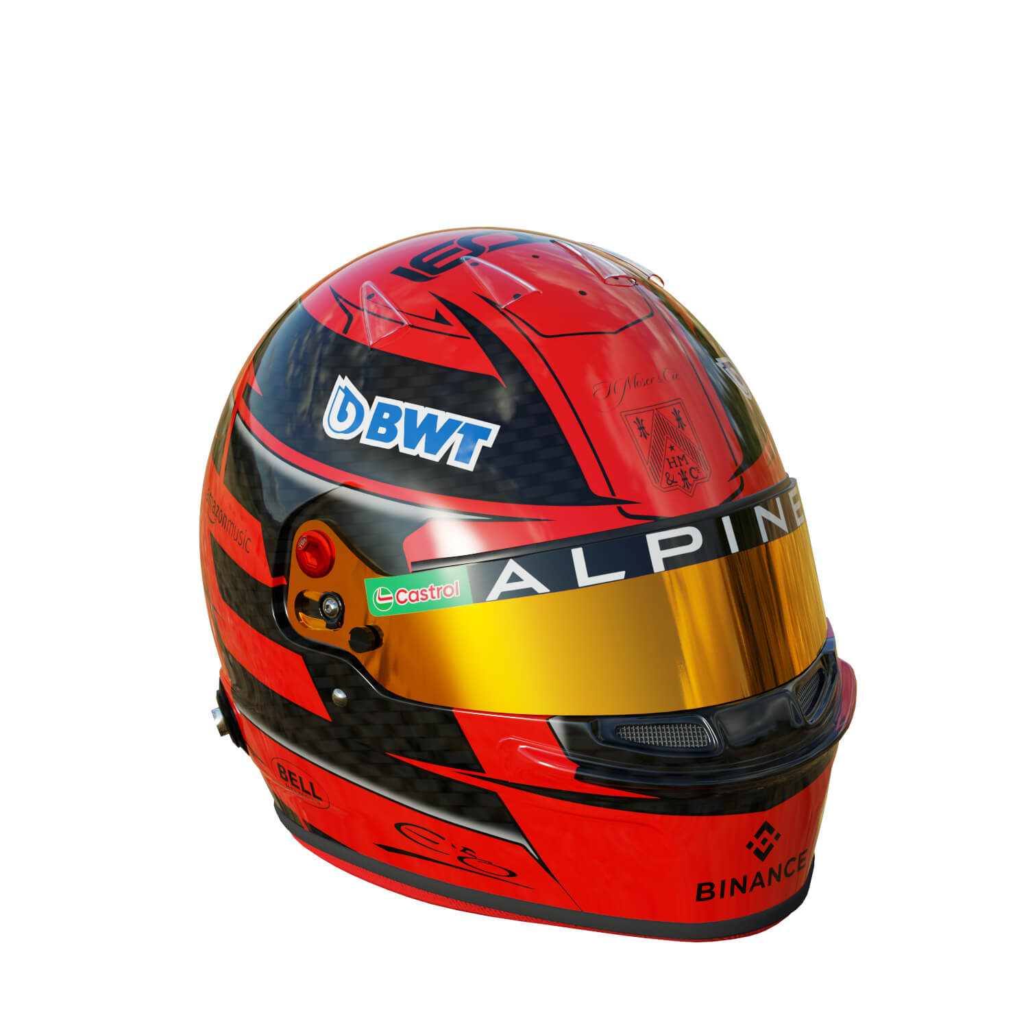 F1 Alpine Helmets 2024 - 3D Model by Cactus3D