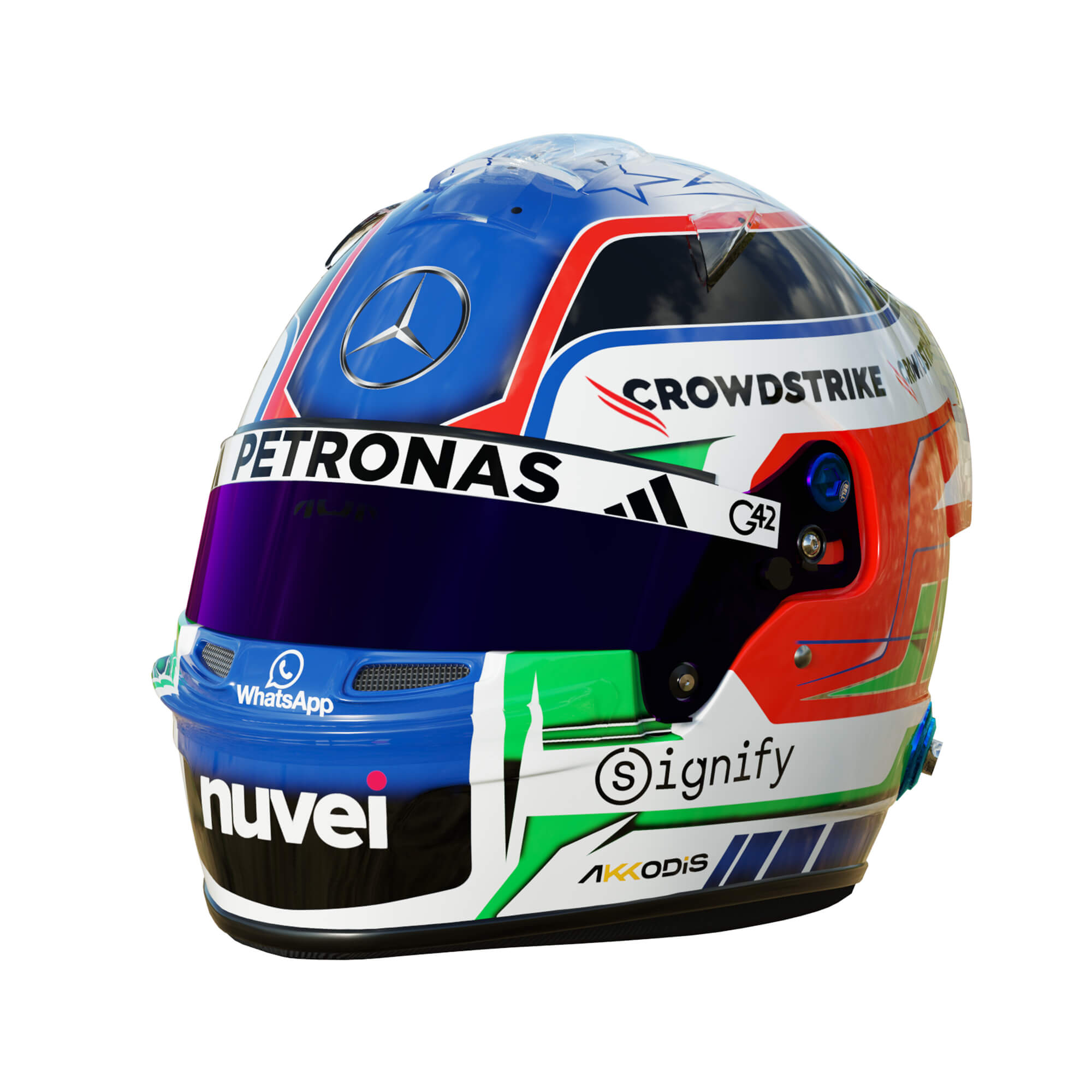 F1 Andrea Kimi Antonelli Helmet 2025 - 3D Model by Cactus3D