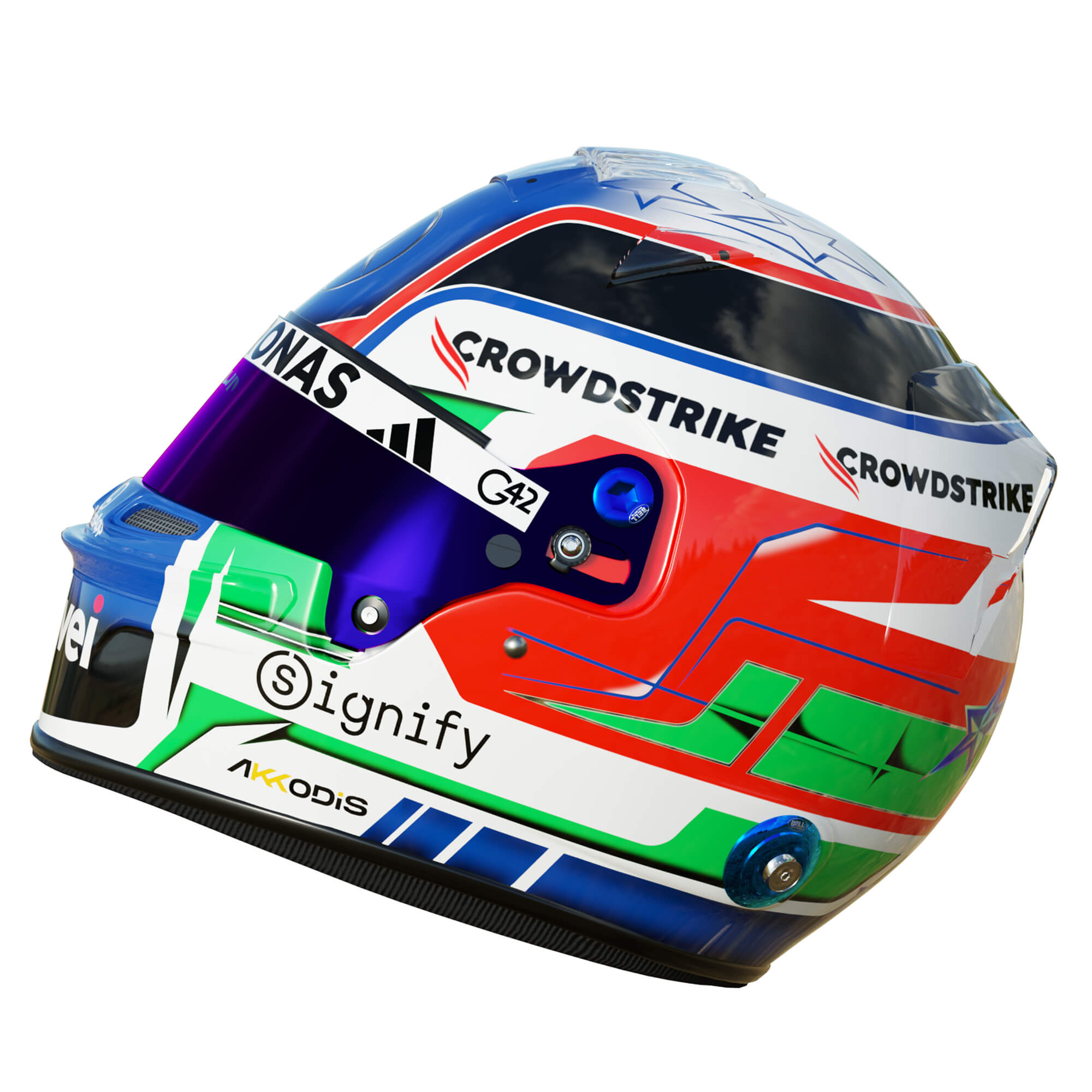 F1 Andrea Kimi Antonelli Helmet 2025 - 3D Model by Cactus3D