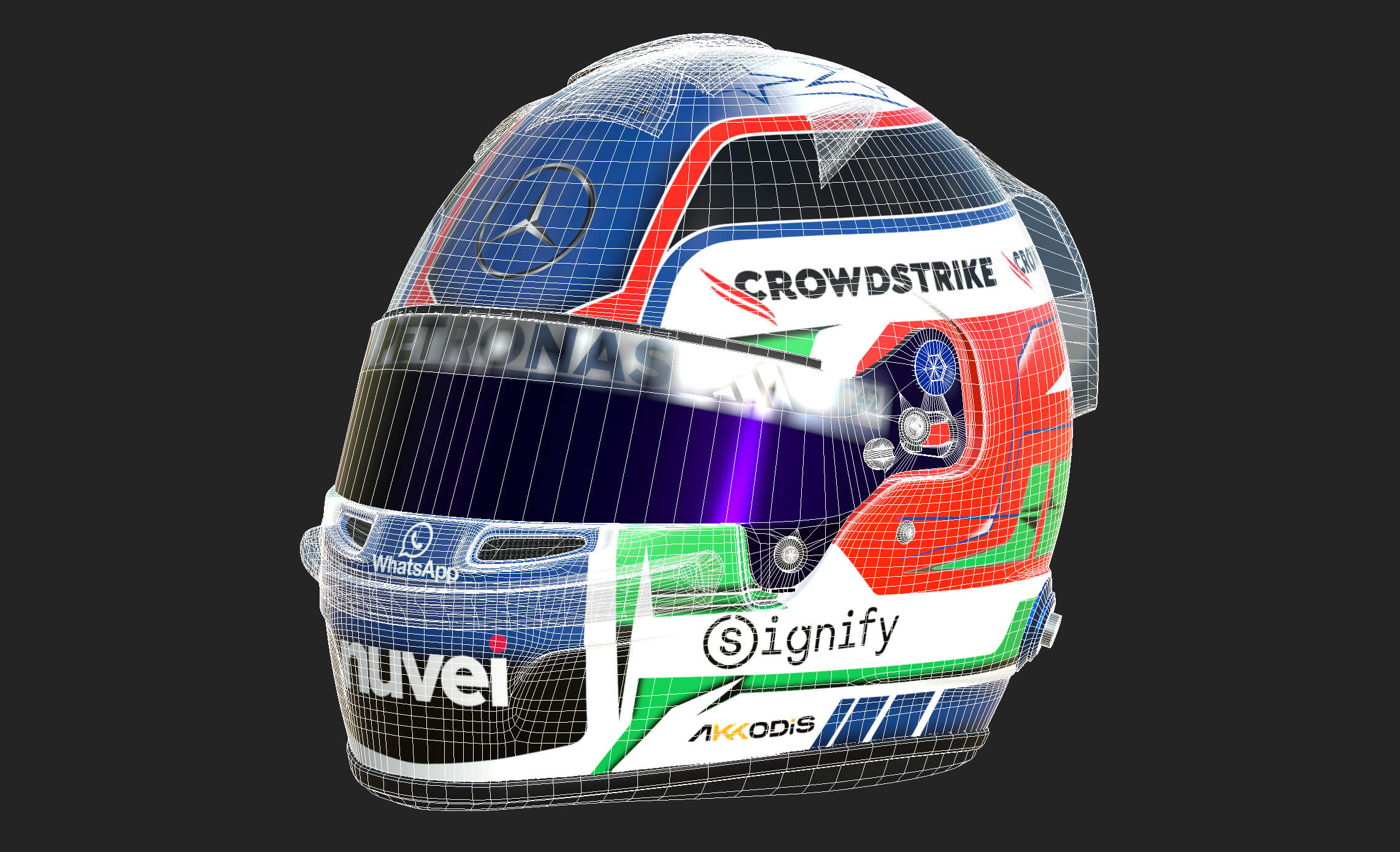 F1 Andrea Kimi Antonelli Helmet 2025 - 3D Model by Cactus3D