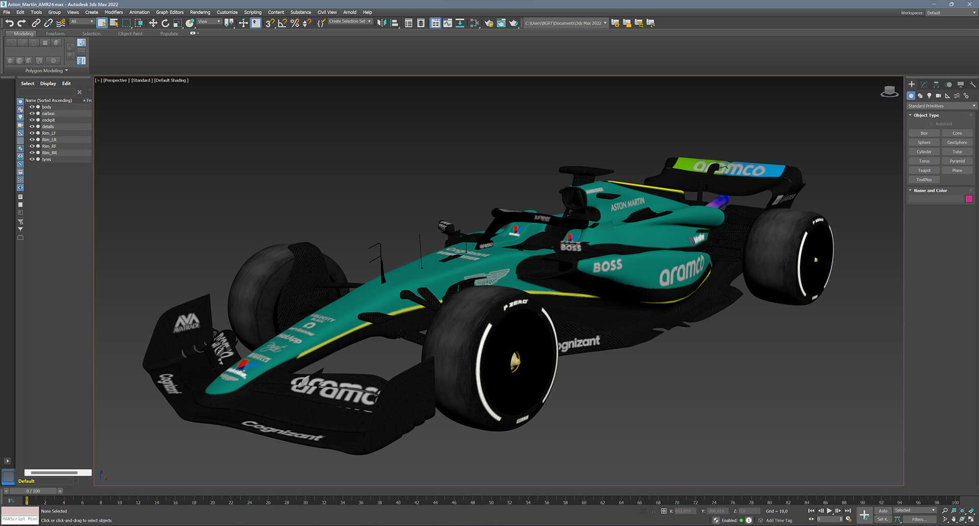 F1 Aston Martin AMR24 2024 - 3D Model by Cactus3D