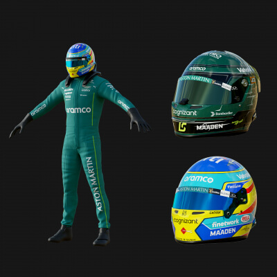 F1 Aston Martin Racing Suit 2025 - 3D Model by Cactus3D