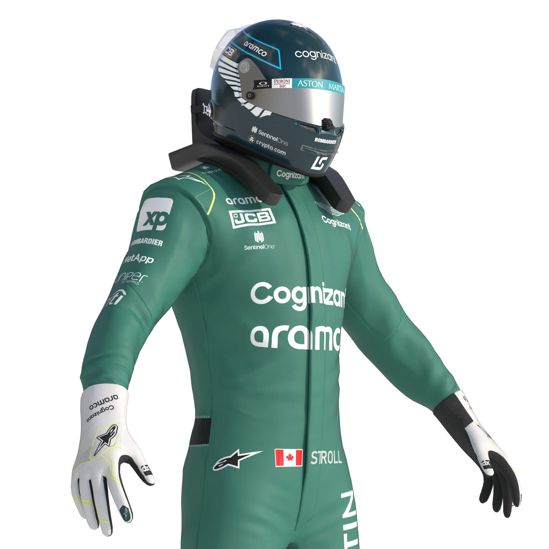 F1 Aston Martin Suit 2023 - 3D Model by Cactus3D