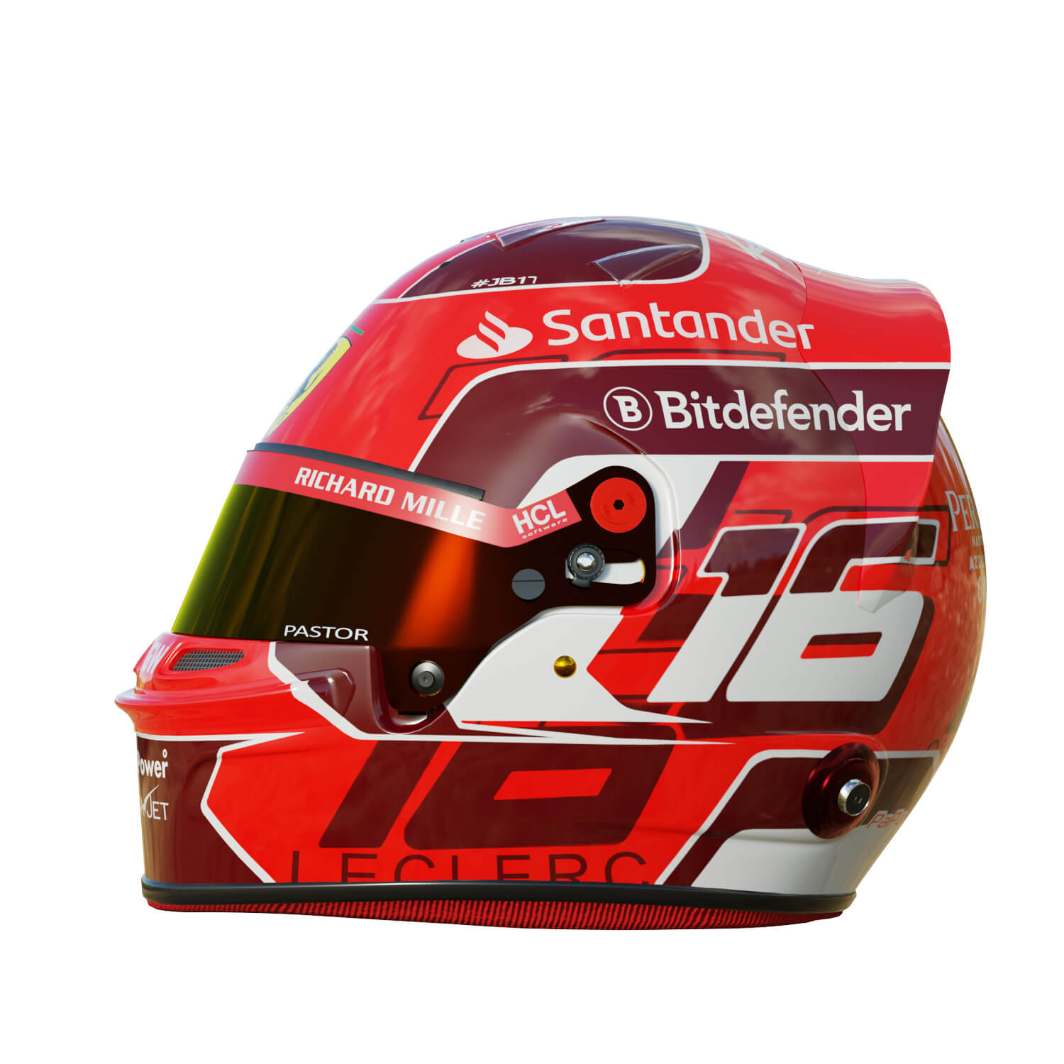 F1 Charles Leclerc Helmet 2024 - 3D Model by Cactus3D
