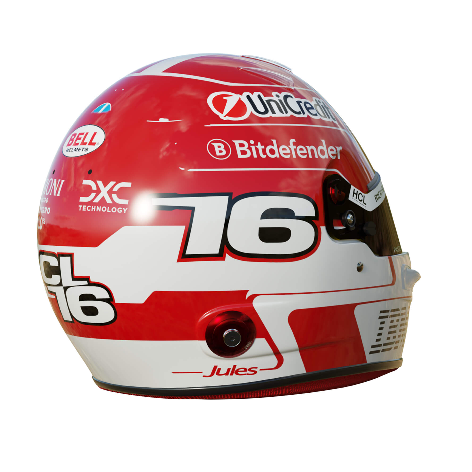 F1 Charles Leclerc Helmet 2025 - 3D Model by Cactus3D