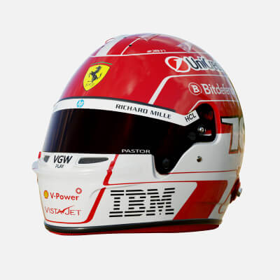 F1 Charles Leclerc Helmet 2025 - 3D Model by Cactus3D