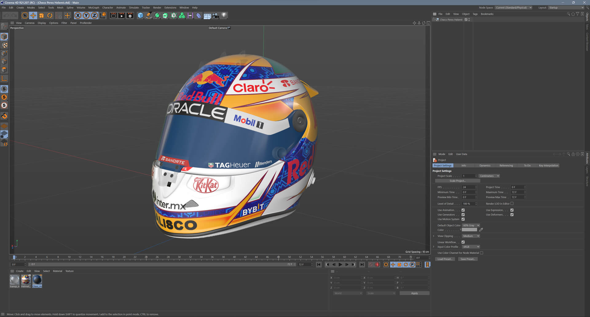 F1 Checo Peres Helmet 2024 - 3D Model by Cactus3D