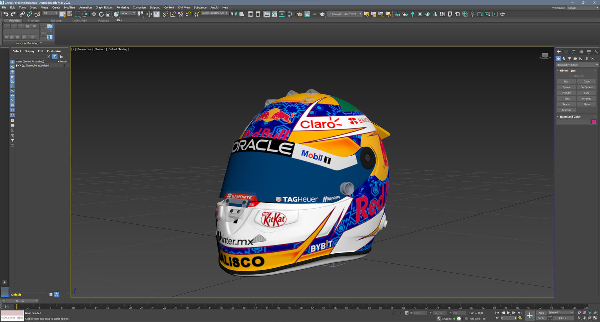 F1 Checo Peres Helmet 2024 - 3D Model by Cactus3D