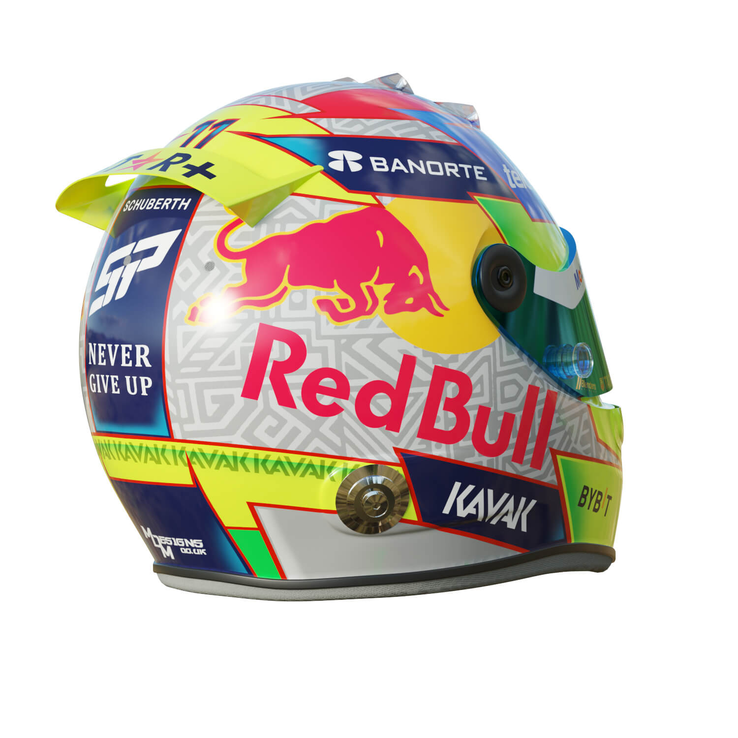 F1 Checo Perez Helmet 2023 - 3D Model by Cactus3D