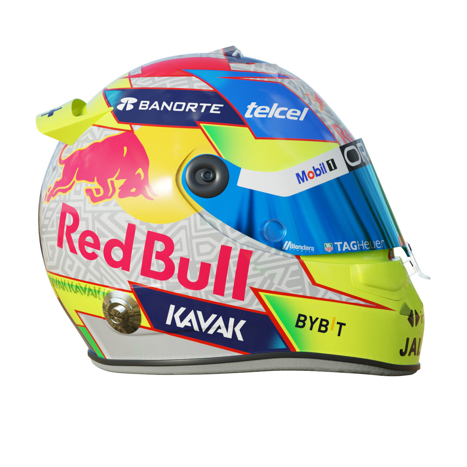 F1 Checo Perez Helmet 2023 - 3D Model by Cactus3D