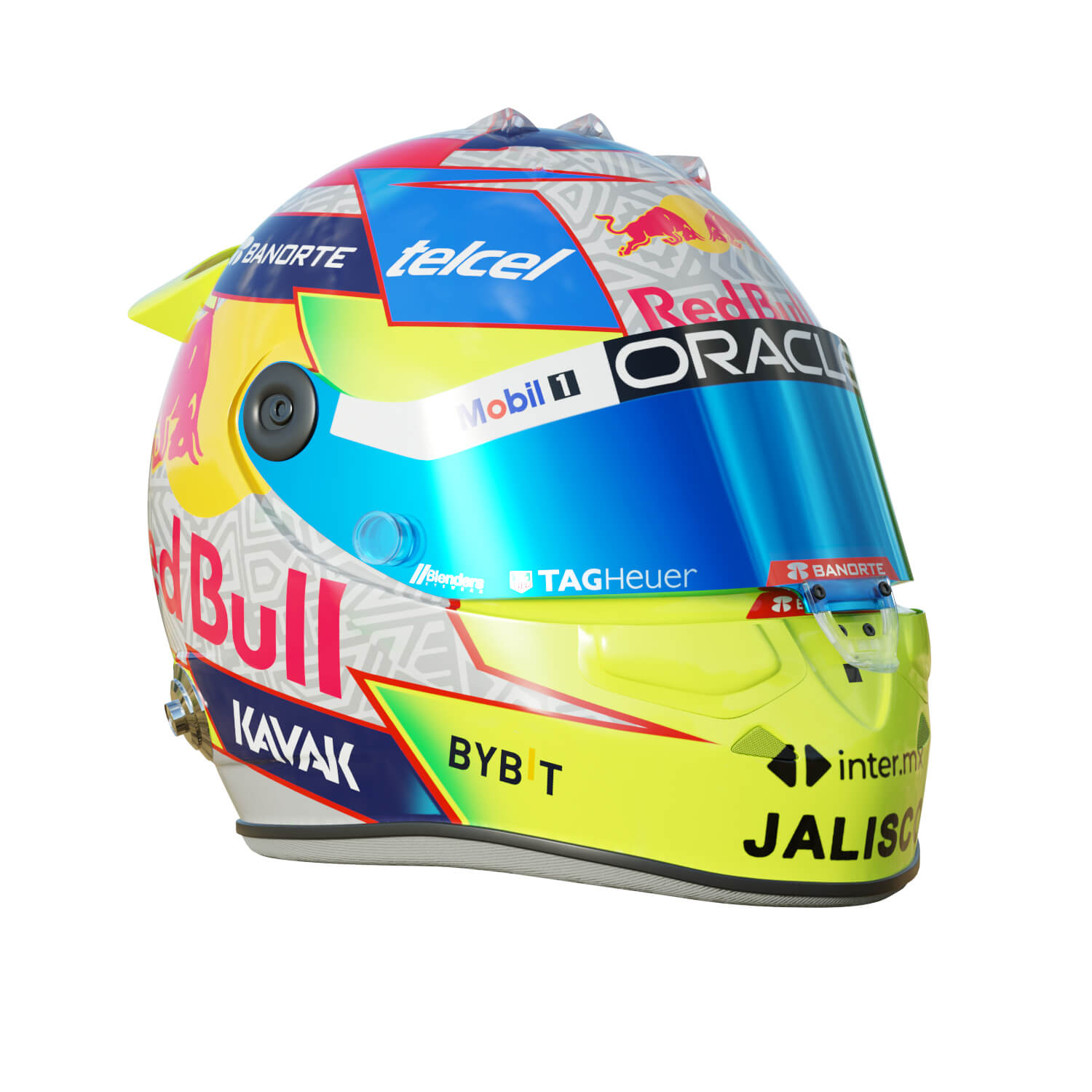 F1 Checo Perez Helmet 2023 - 3D Model by Cactus3D