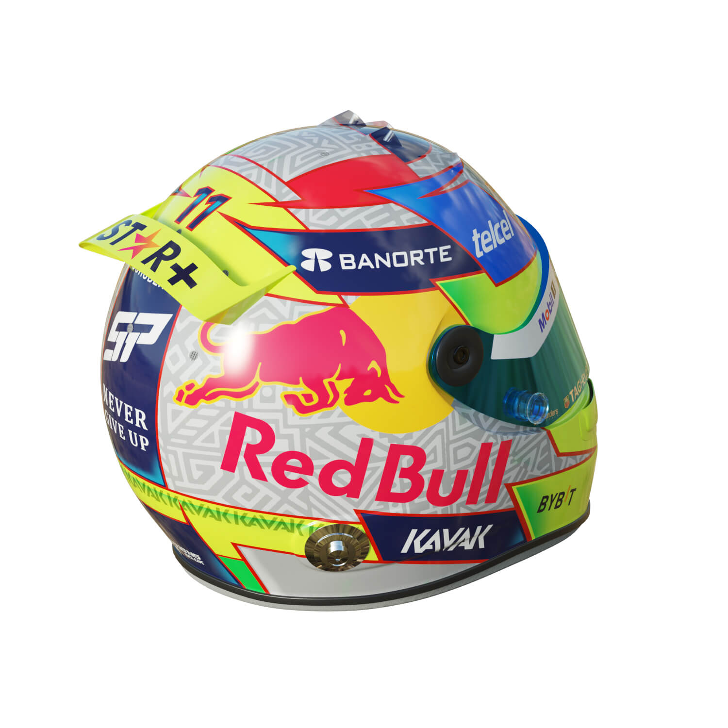 F1 Checo Perez Helmet 2023 - 3D Model by Cactus3D