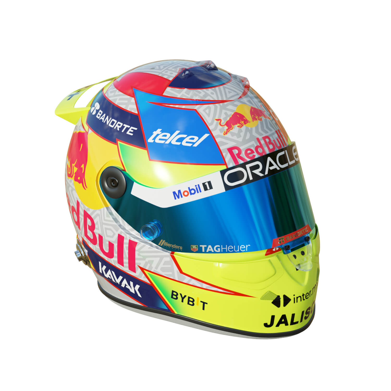 F1 Checo Perez Helmet 2023 - 3D Model by Cactus3D