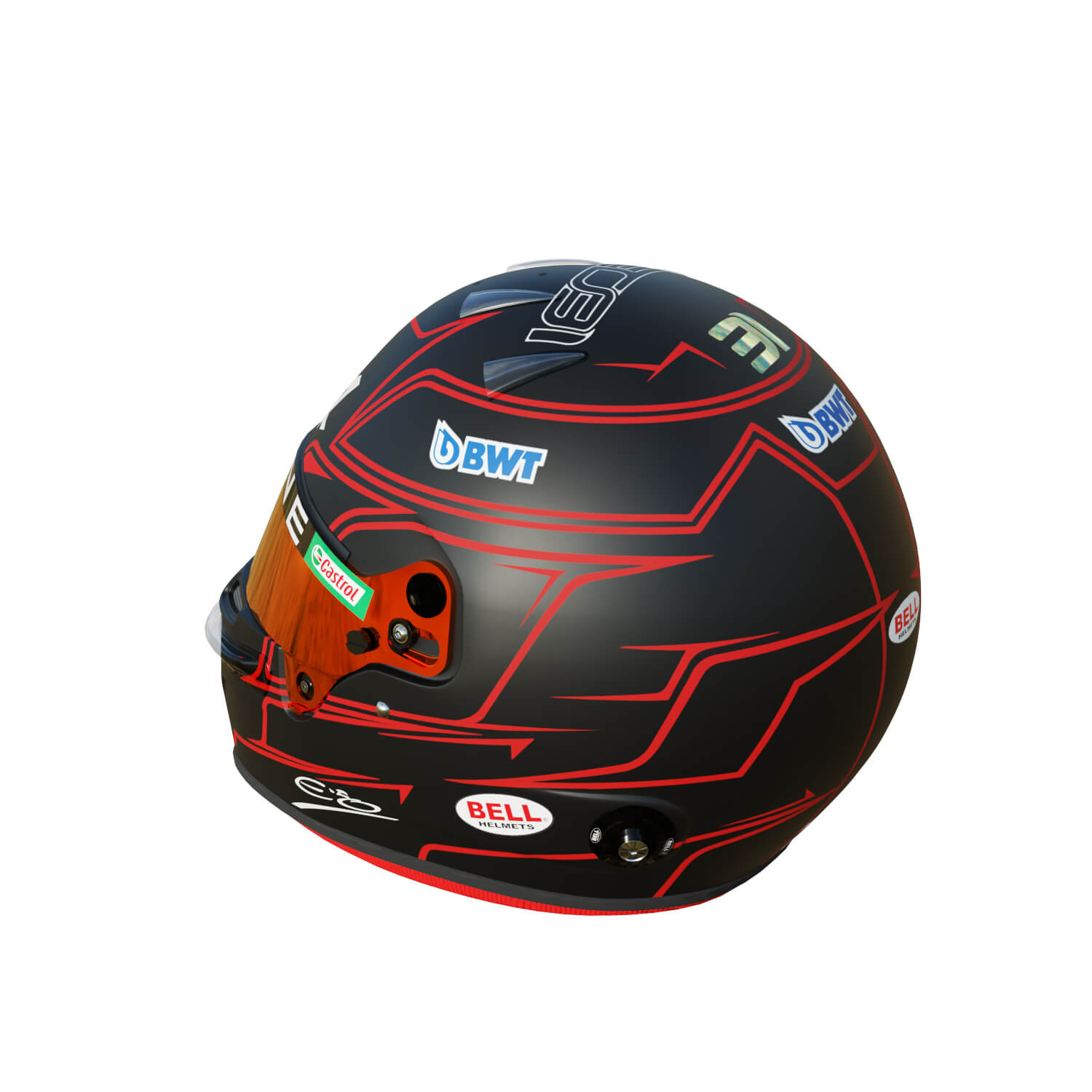 F1 Esteban Ocon Helmet 2023 - 3D Model by Cactus3D