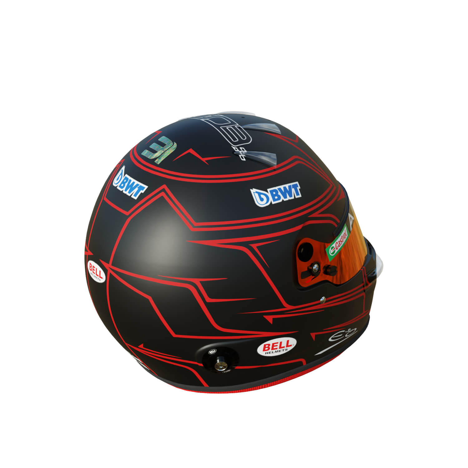 F1 Esteban Ocon Helmet 2023 - 3D Model by Cactus3D