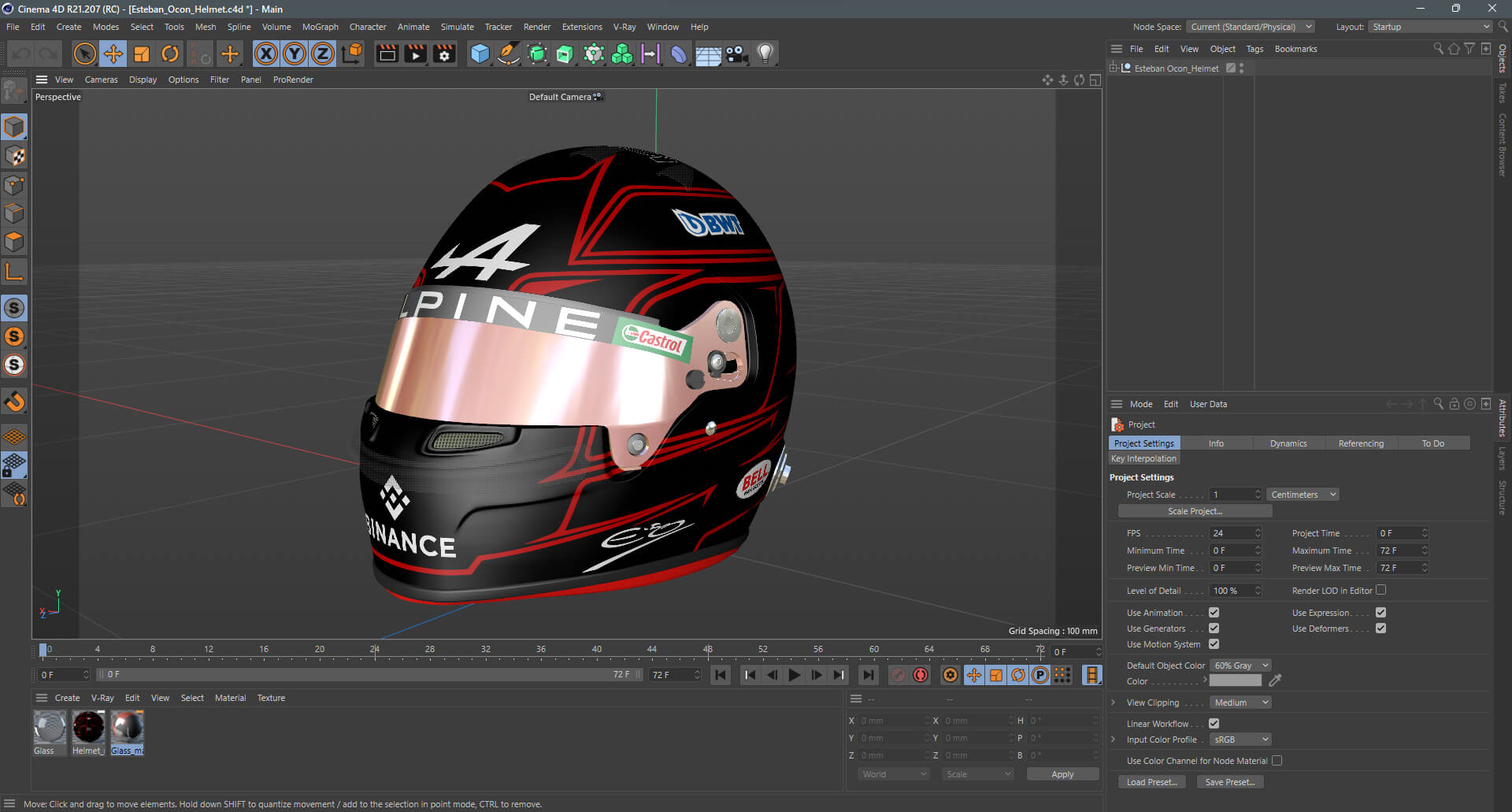 F1 Alpine Helmets 2023 by Cactus3D