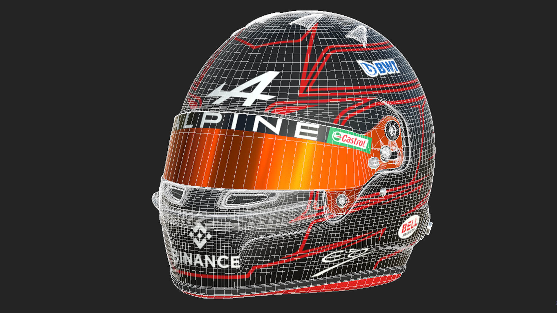 F1 Alpine Helmets 2023 by Cactus3D