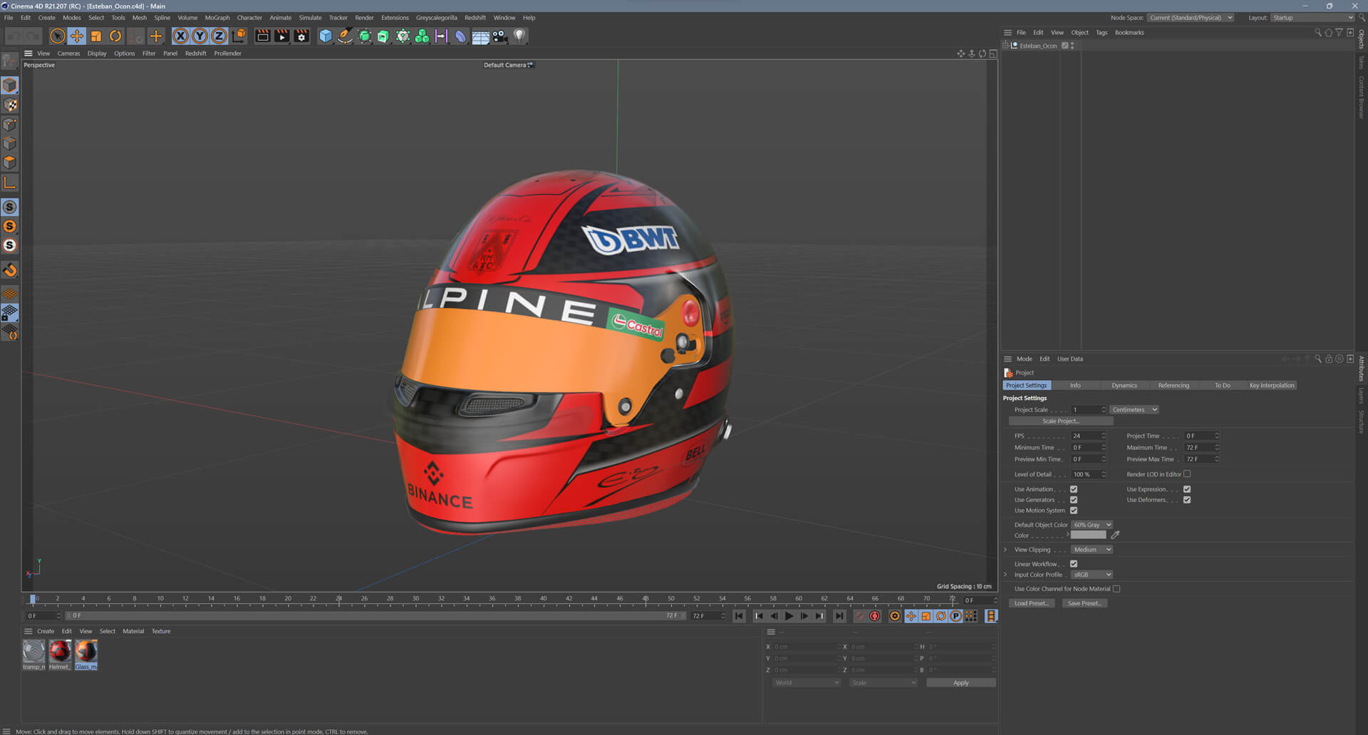 F1 Esteban Ocon Helmet 2024 - 3D Model by Cactus3D
