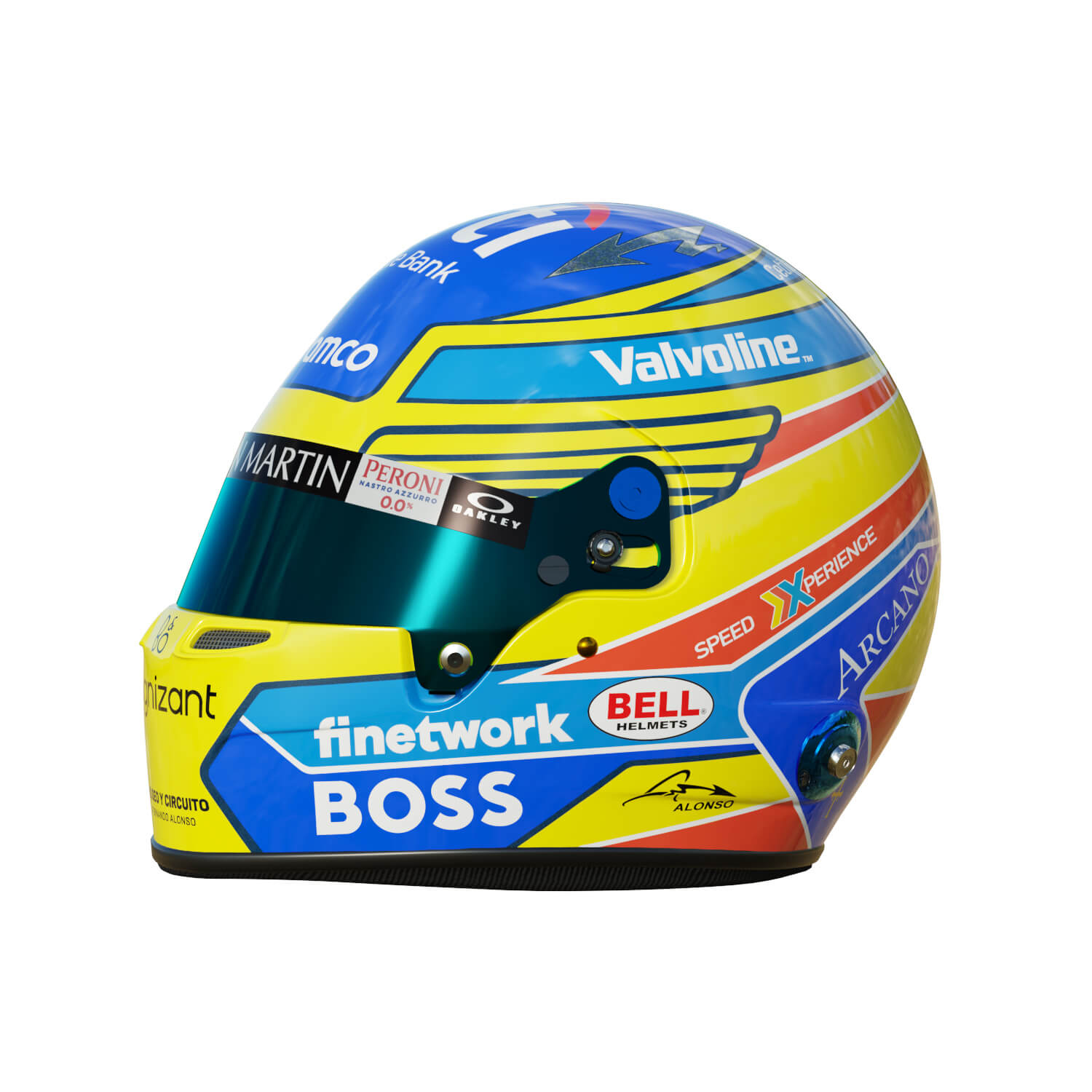 F1 Fernando Alonso Helmet 2024 - 3D Model by Cactus3D