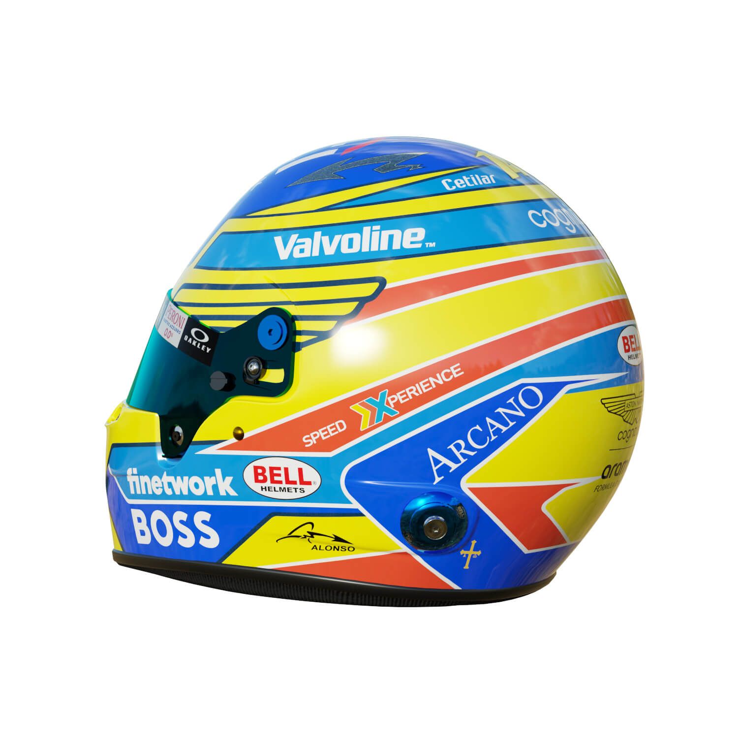 F1 Fernando Alonso Helmet 2024 - 3D Model by Cactus3D