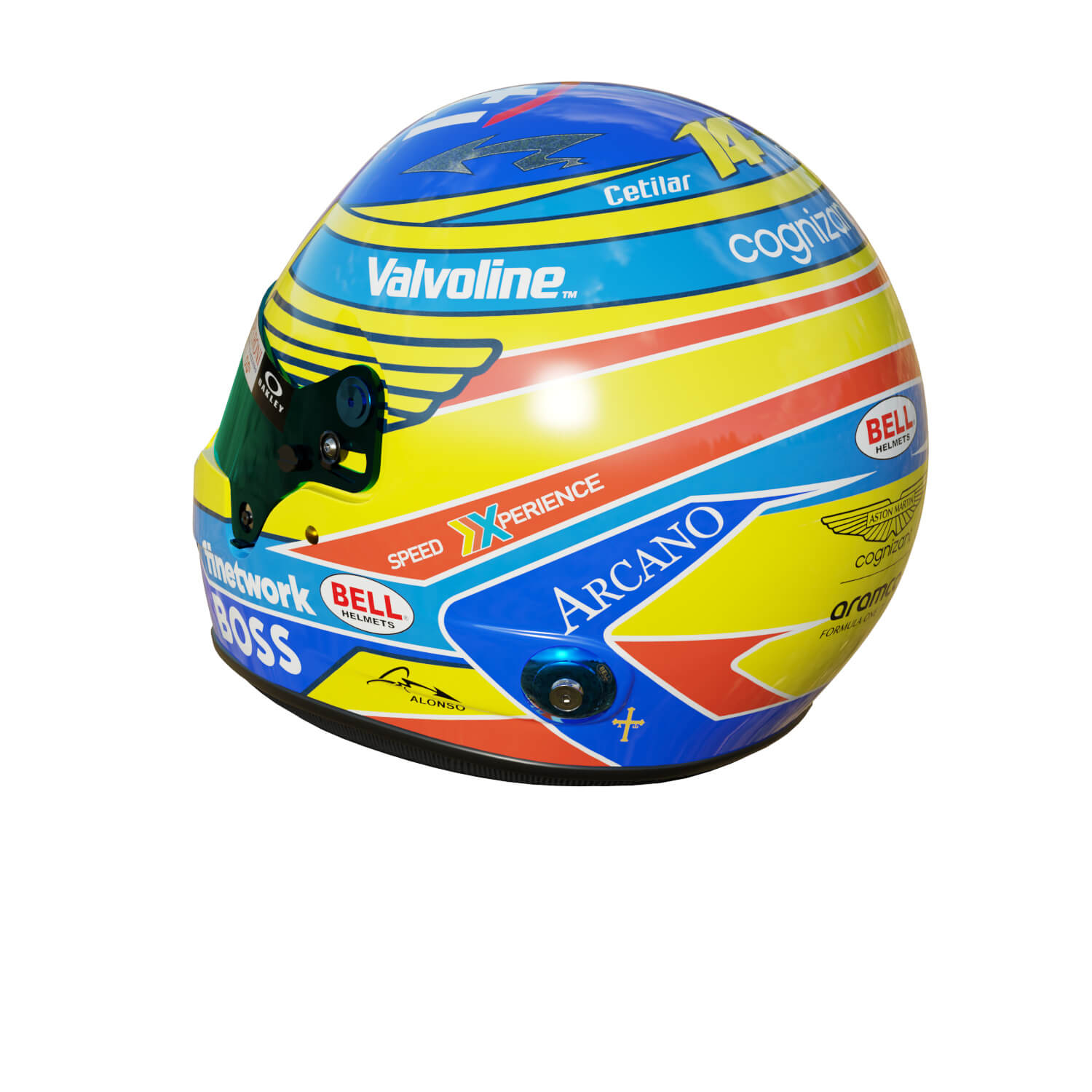 F1 Fernando Alonso Helmet 2024 - 3D Model by Cactus3D