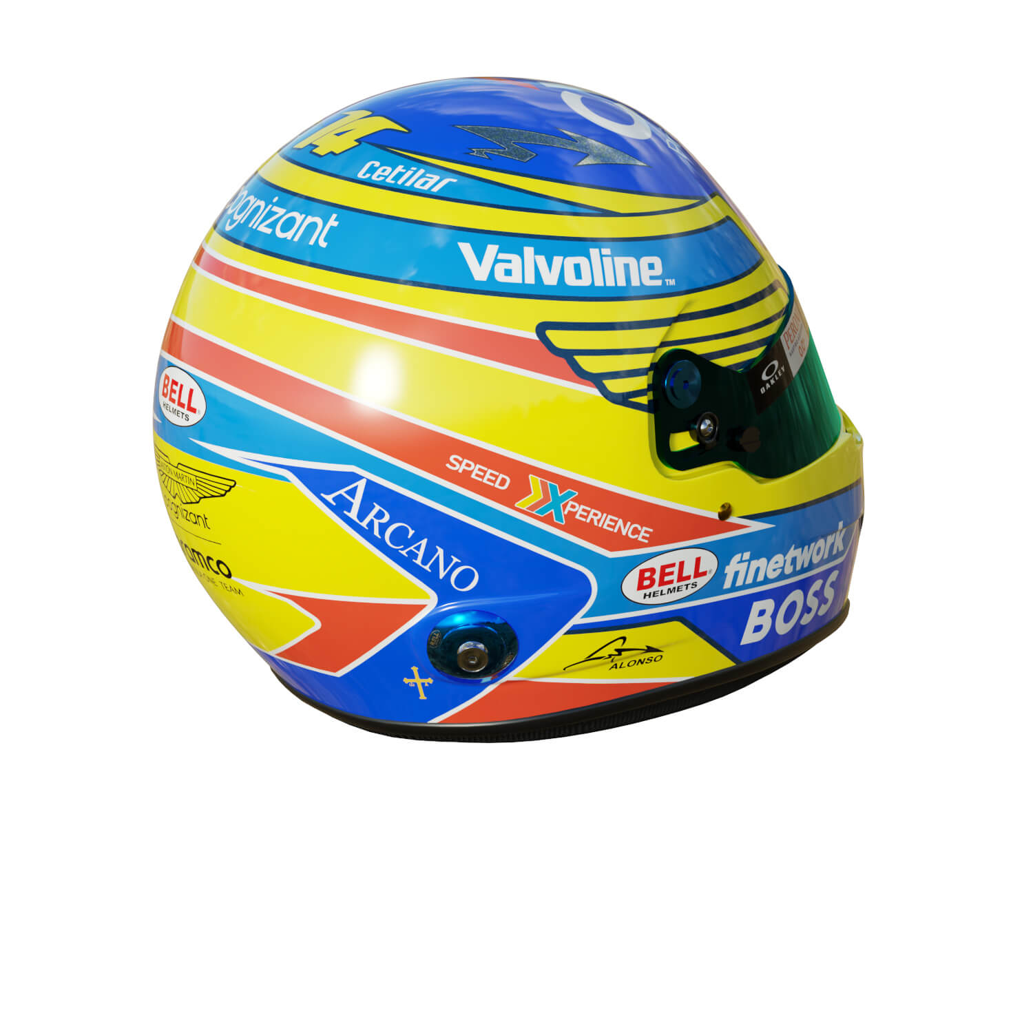 F1 Fernando Alonso Helmet 2024 - 3D Model by Cactus3D