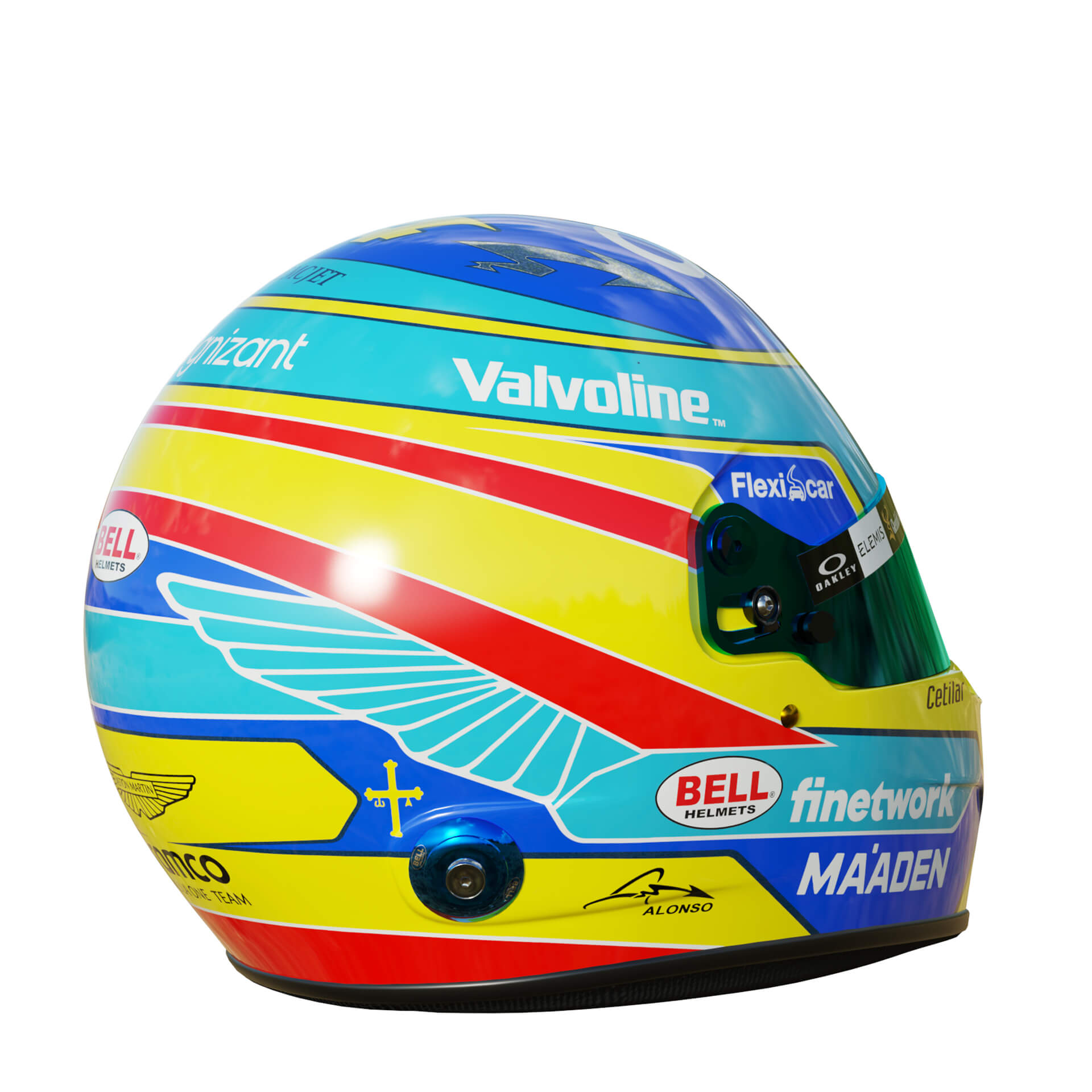 F1 Fernando Alonso Helmet 2025 - 3D Model by Cactus3D