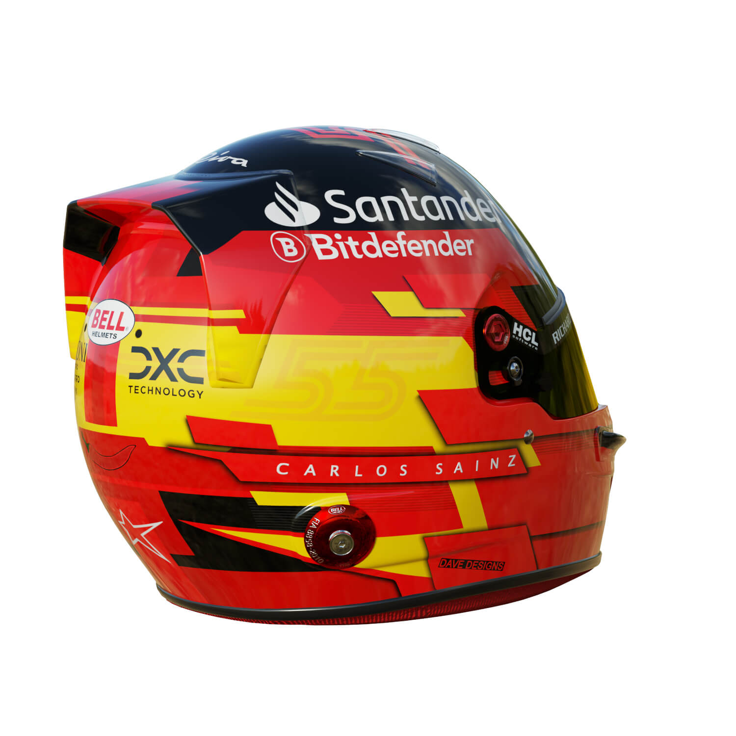 F1 Ferrari Helmets 2024 - 3D Model by Cactus3D