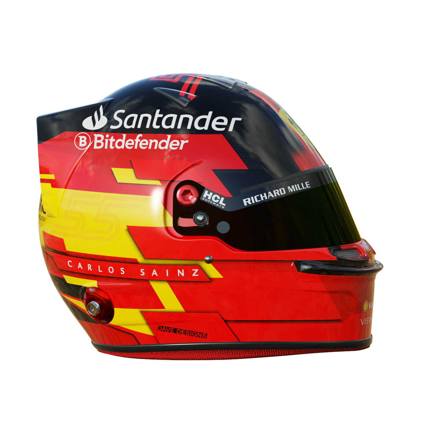 F1 Ferrari Helmets 2024 - 3D Model by Cactus3D