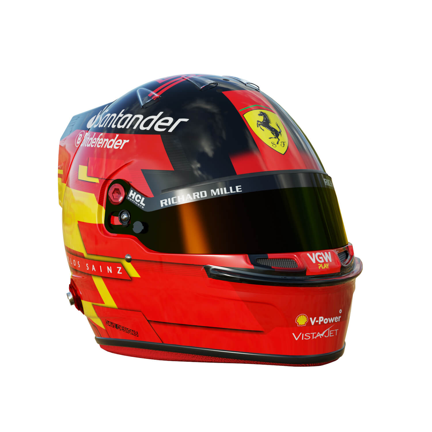 F1 Ferrari Helmets 2024 - 3D Model by Cactus3D