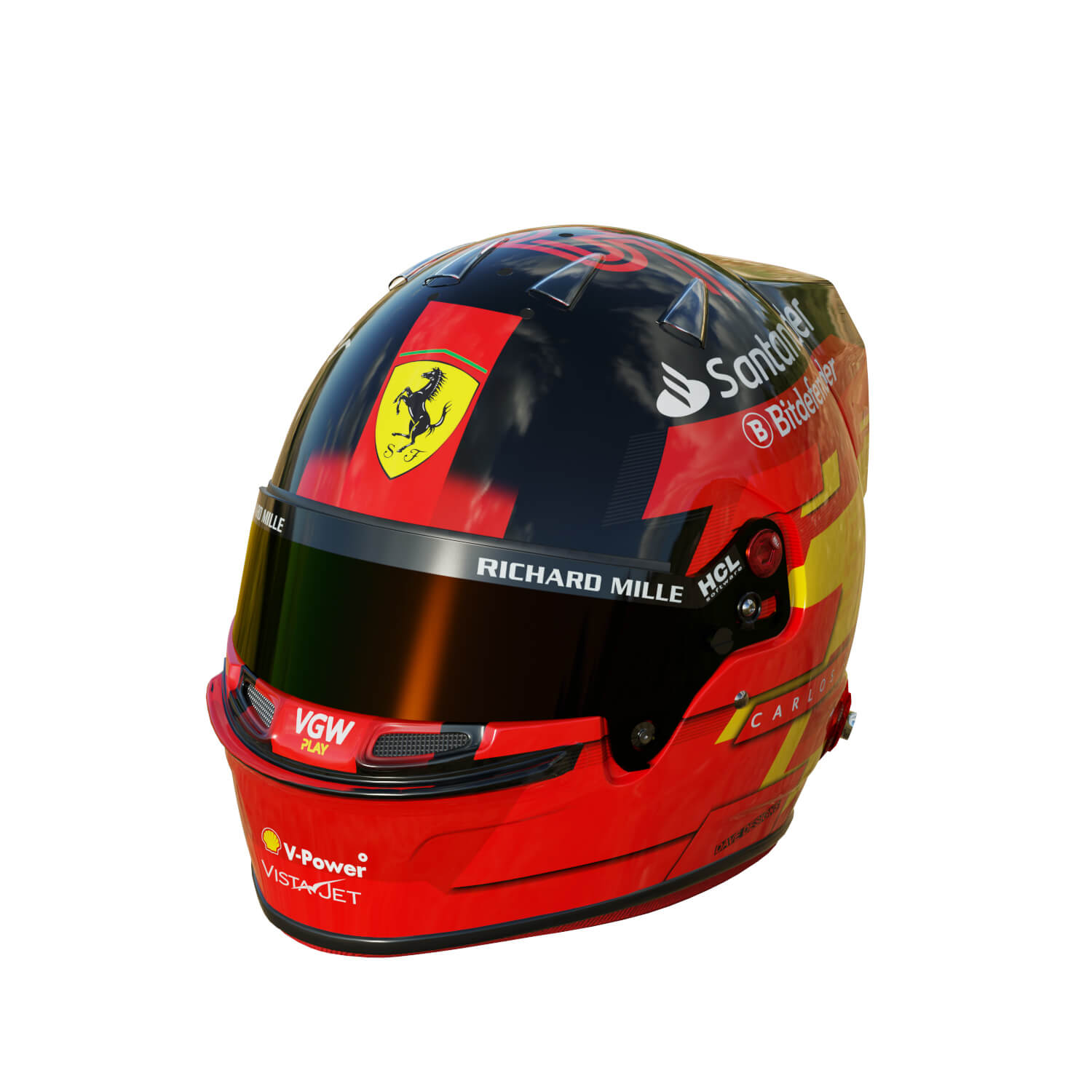 F1 Ferrari Helmets 2024 - 3D Model by Cactus3D