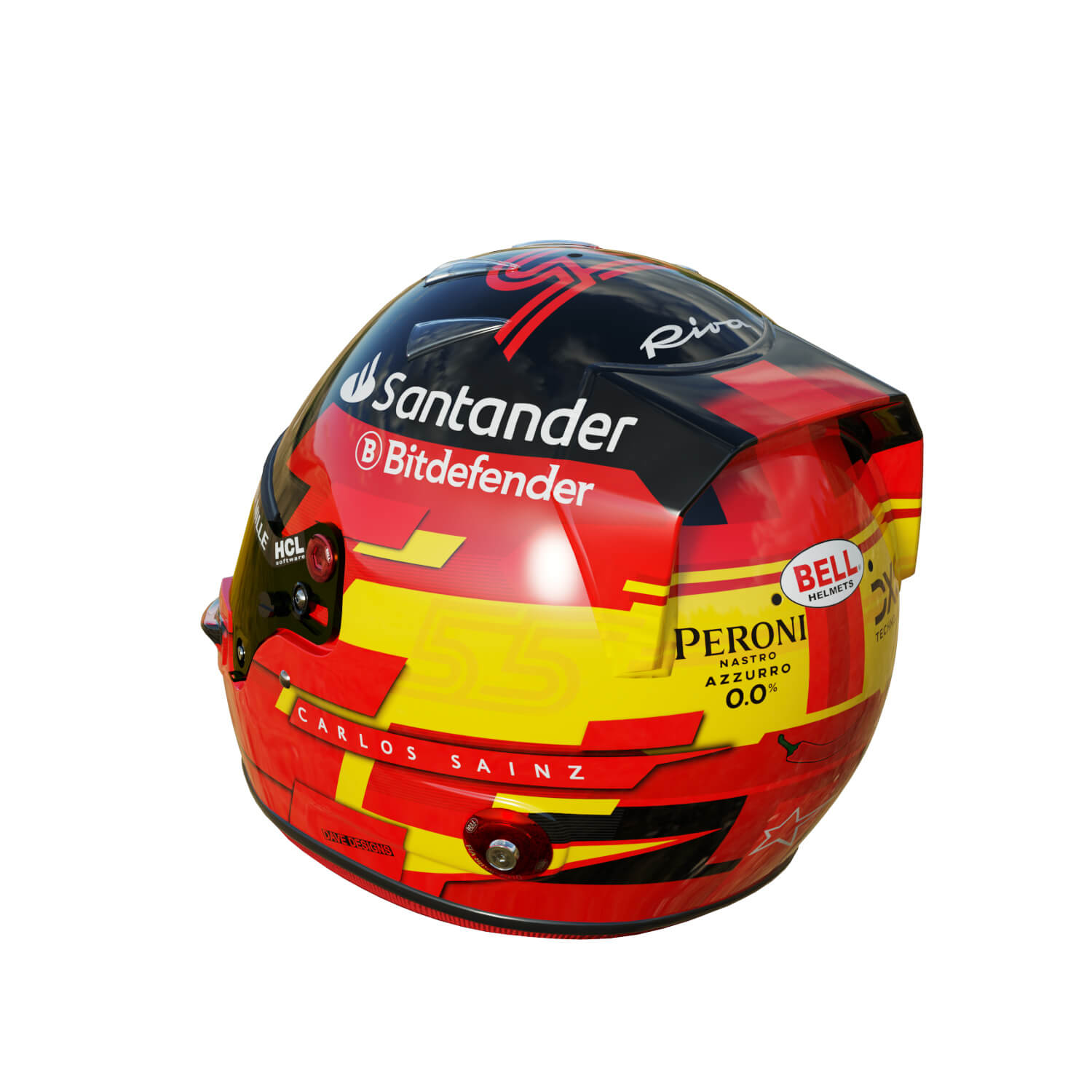 F1 Ferrari Helmets 2024 - 3D Model by Cactus3D