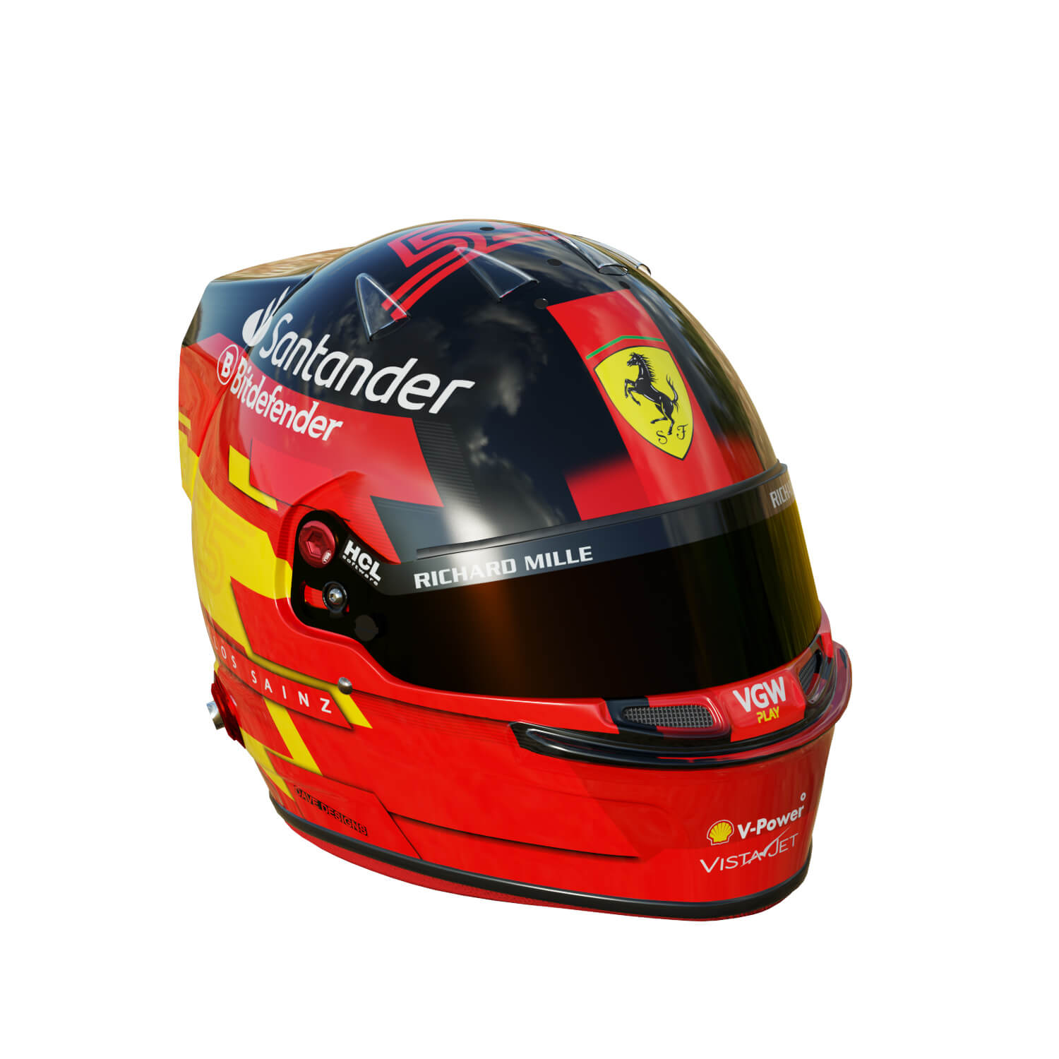 F1 Ferrari Helmets 2024 - 3D Model by Cactus3D