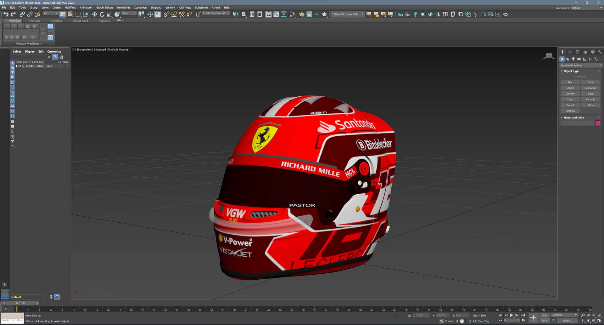 F1 Ferrari Helmets 2024 - 3D Model by Cactus3D