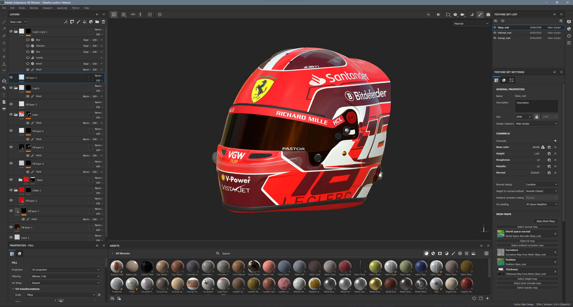 F1 Ferrari Helmets 2024 - 3D Model by Cactus3D