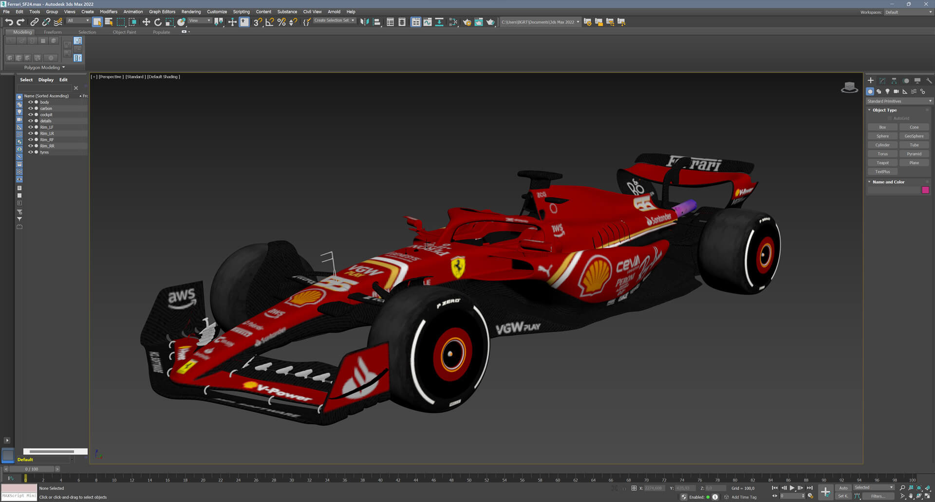 F1 Ferrari SF-24 2024 3D Model by Cactus3D