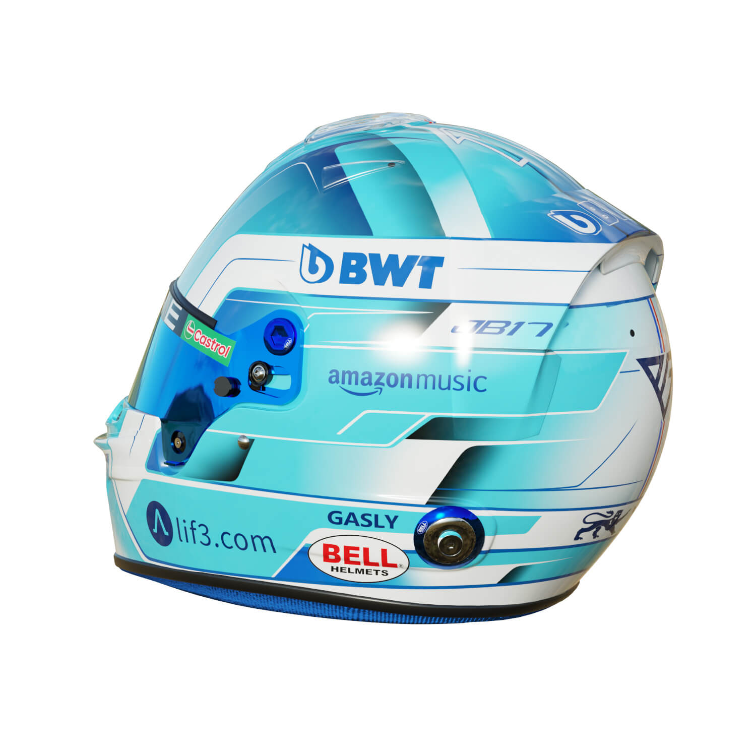 F1 Gasly Helmet 2024 - 3D Model by Cactus3D