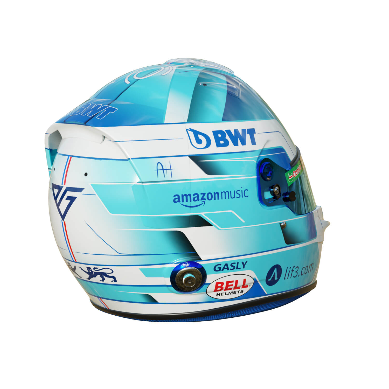 F1 Gasly Helmet 2024 - 3D Model by Cactus3D
