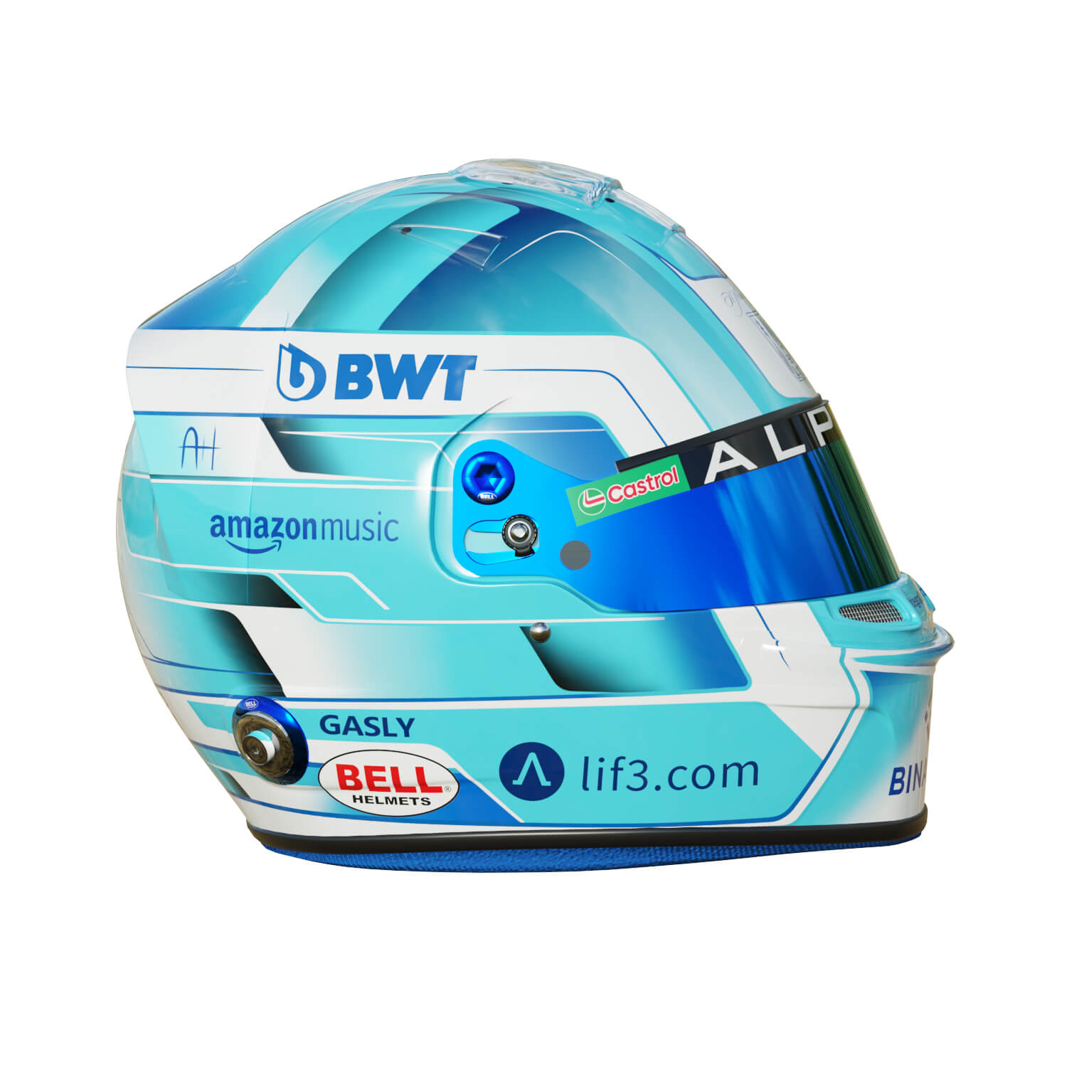 F1 Gasly Helmet 2024 - 3D Model by Cactus3D